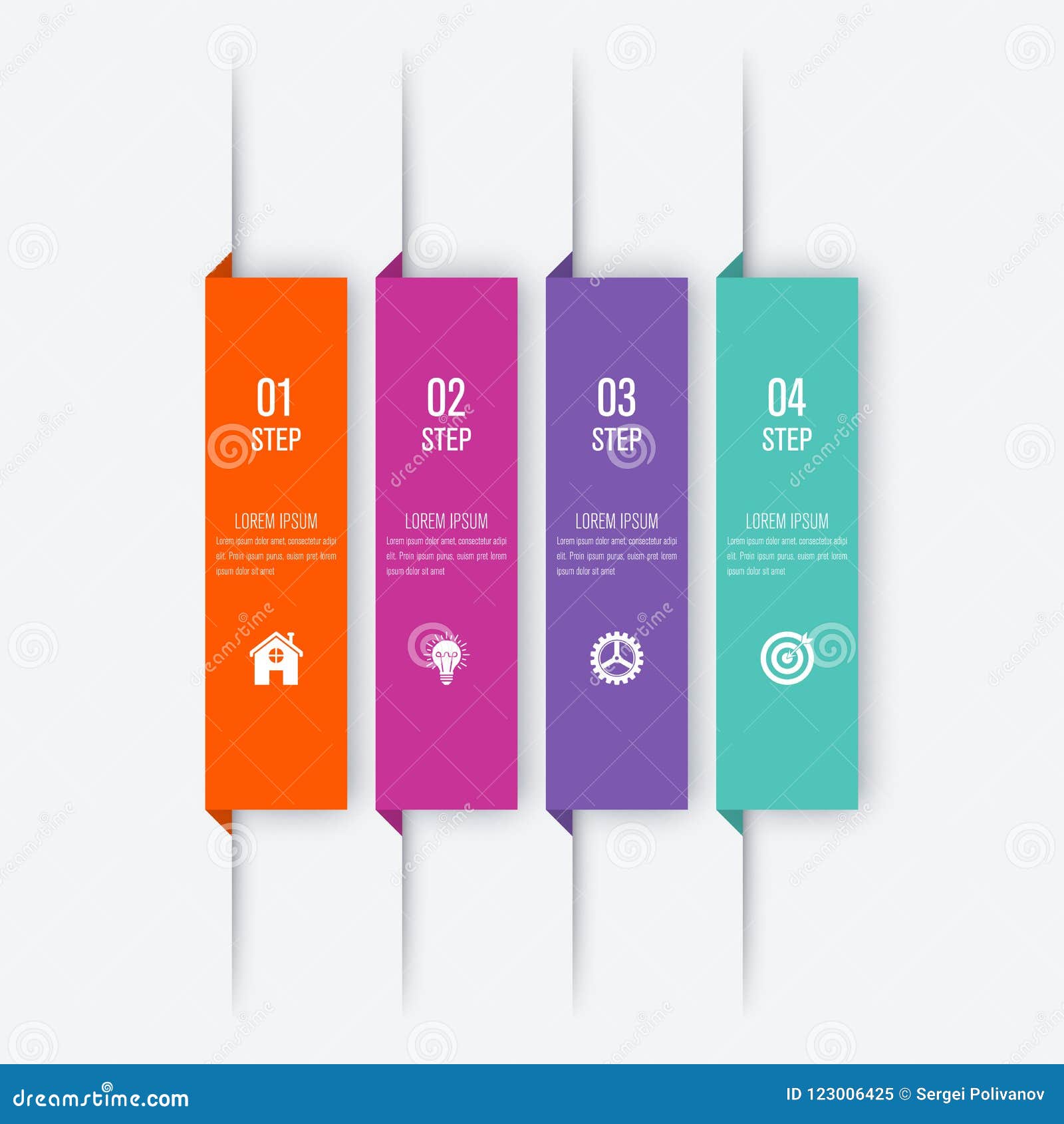 Vector Illustration Infographics Four Options Stock Vector ...