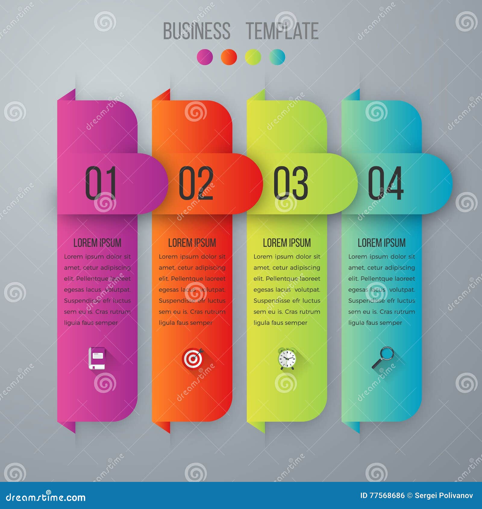 Vector Illustration Infographics Four Options Stock Vector ...