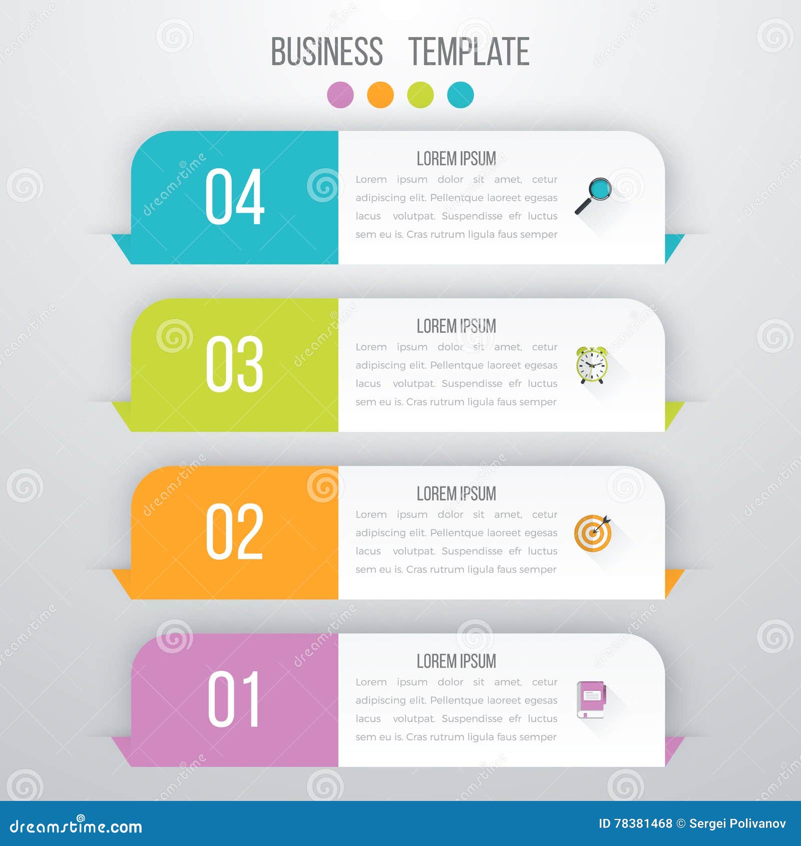 Vector Illustration Infographics Four Options Stock Vector ...
