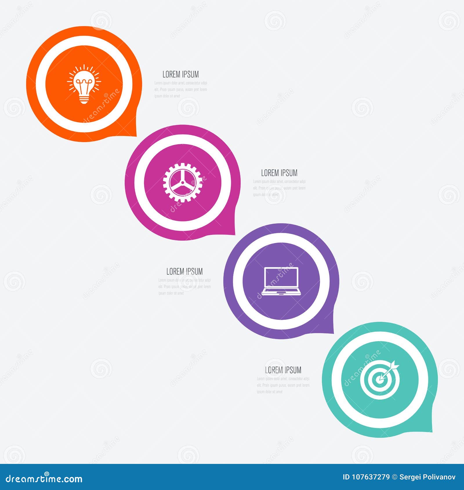 Vector Illustration Infographics 4 Options Stock Vector - Illustration ...