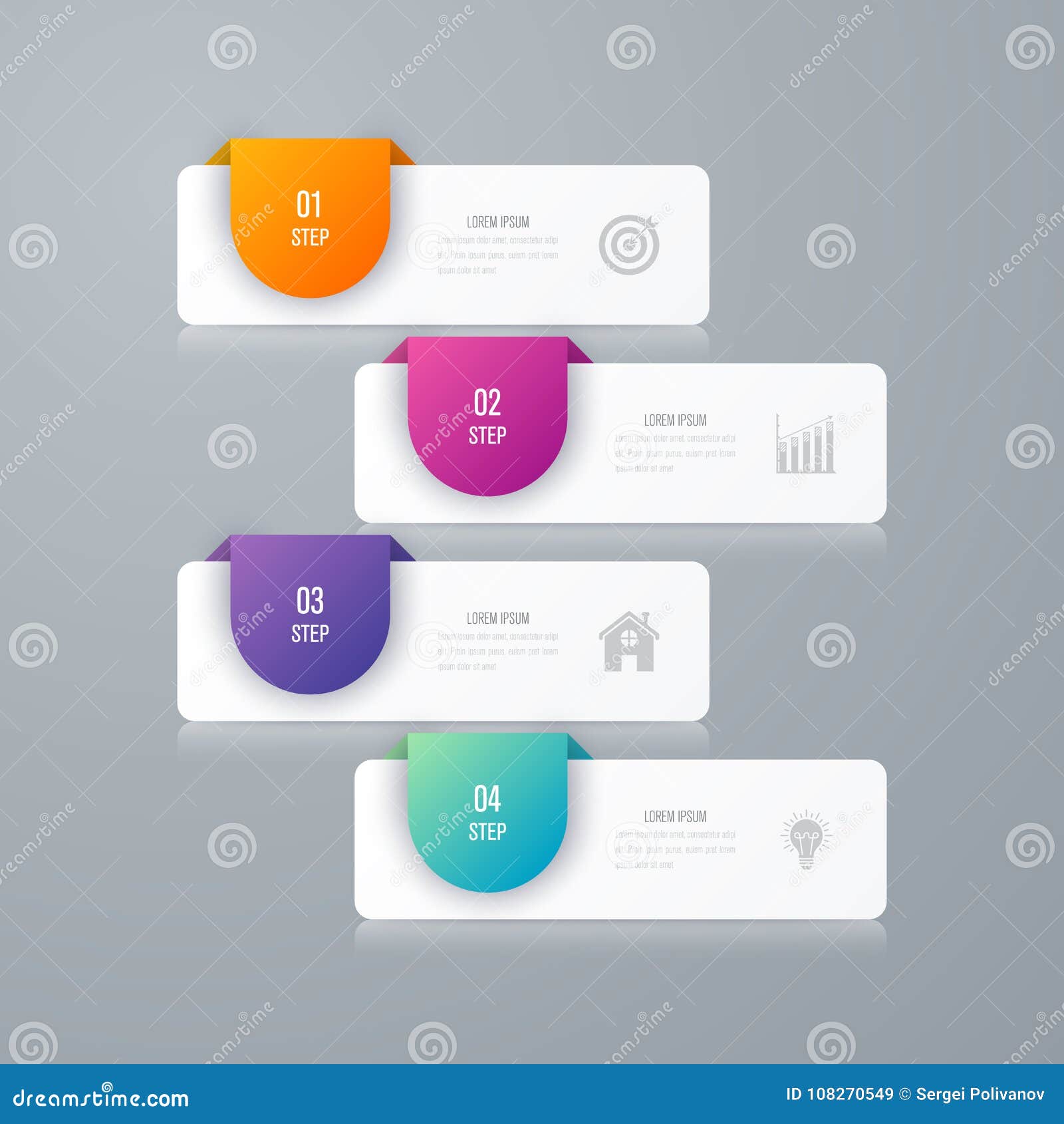 Vector Illustration Infographics 4 Options Stock Vector - Illustration ...