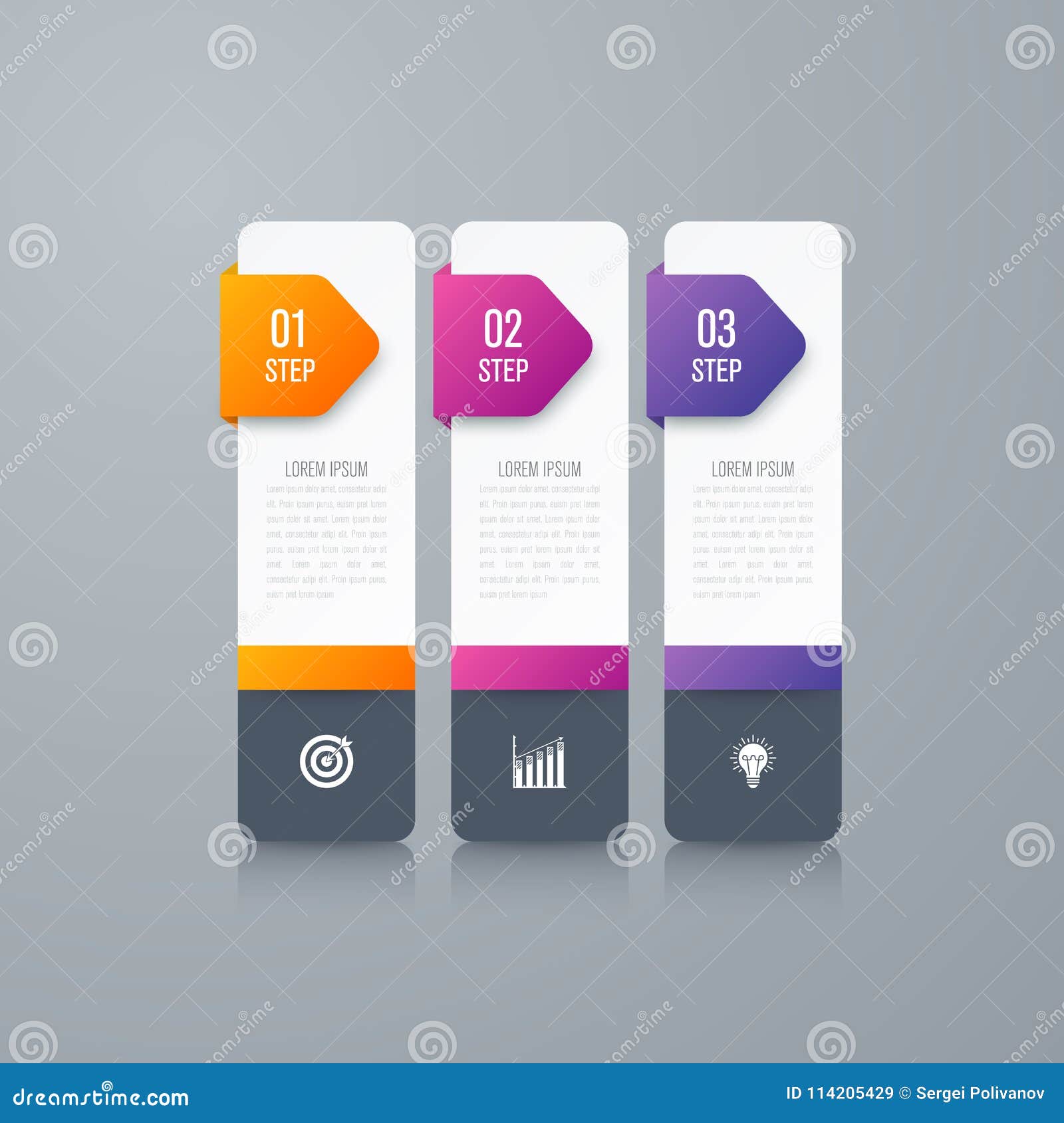 Vector Illustration Infographics 3 Options Stock Vector - Illustration ...