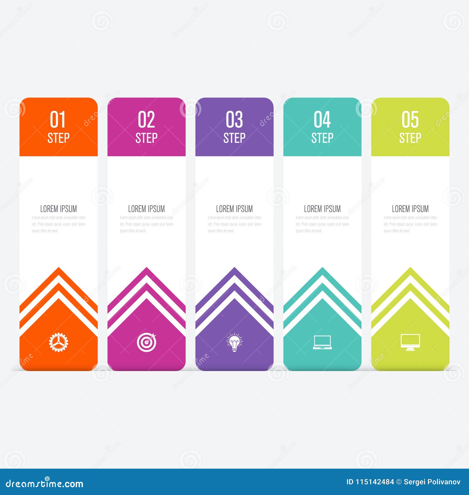 Vector Illustration Infographics 5 Options Stock Vector - Illustration ...