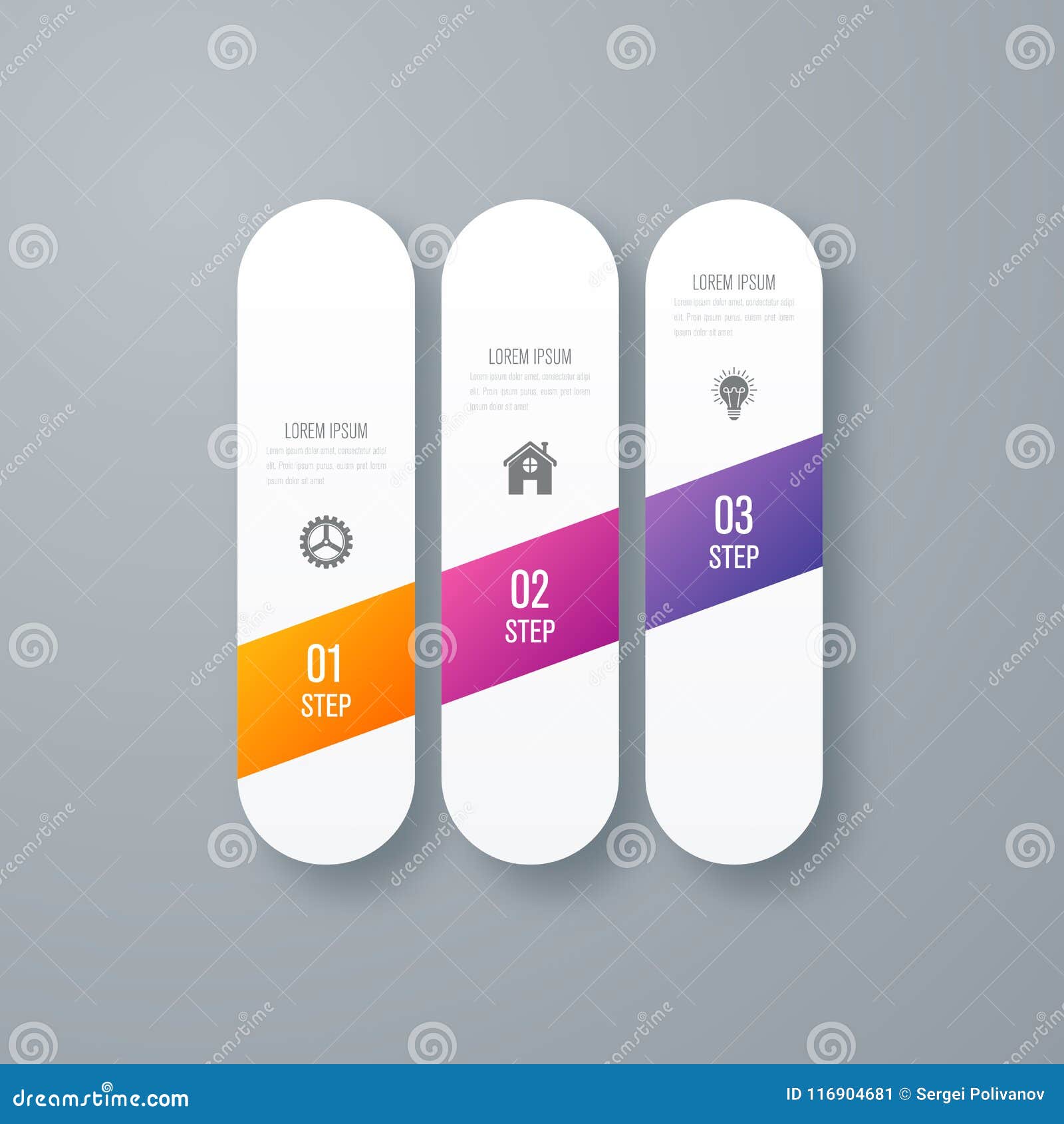 Vector Illustration Infographics 3 Options Stock Vector - Illustration ...