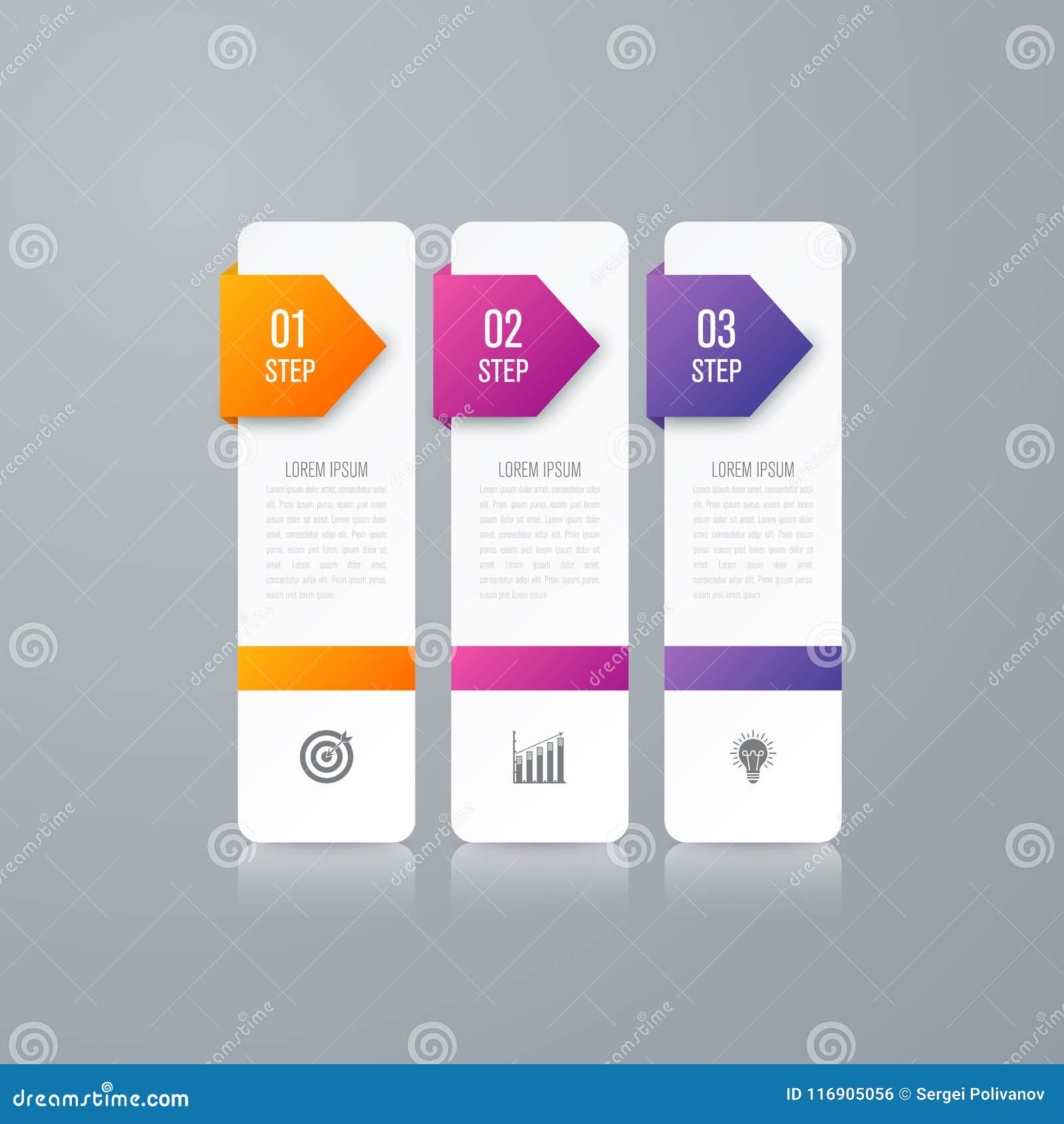 Vector Illustration Infographics 3 Options Stock Vector - Illustration ...