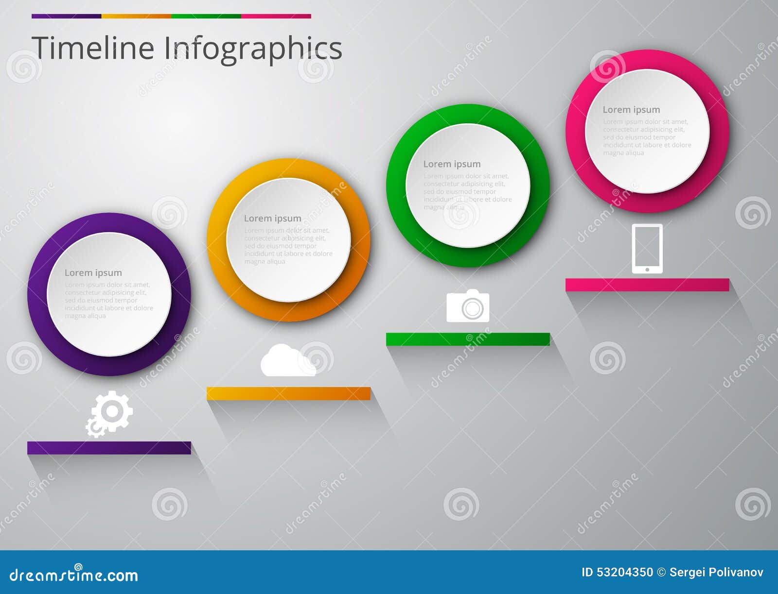 Vector Illustration Infographics Paper Circles with Shadows Stock ... Vector Illustration Infographics Paper Circles with Shadows Stock ...