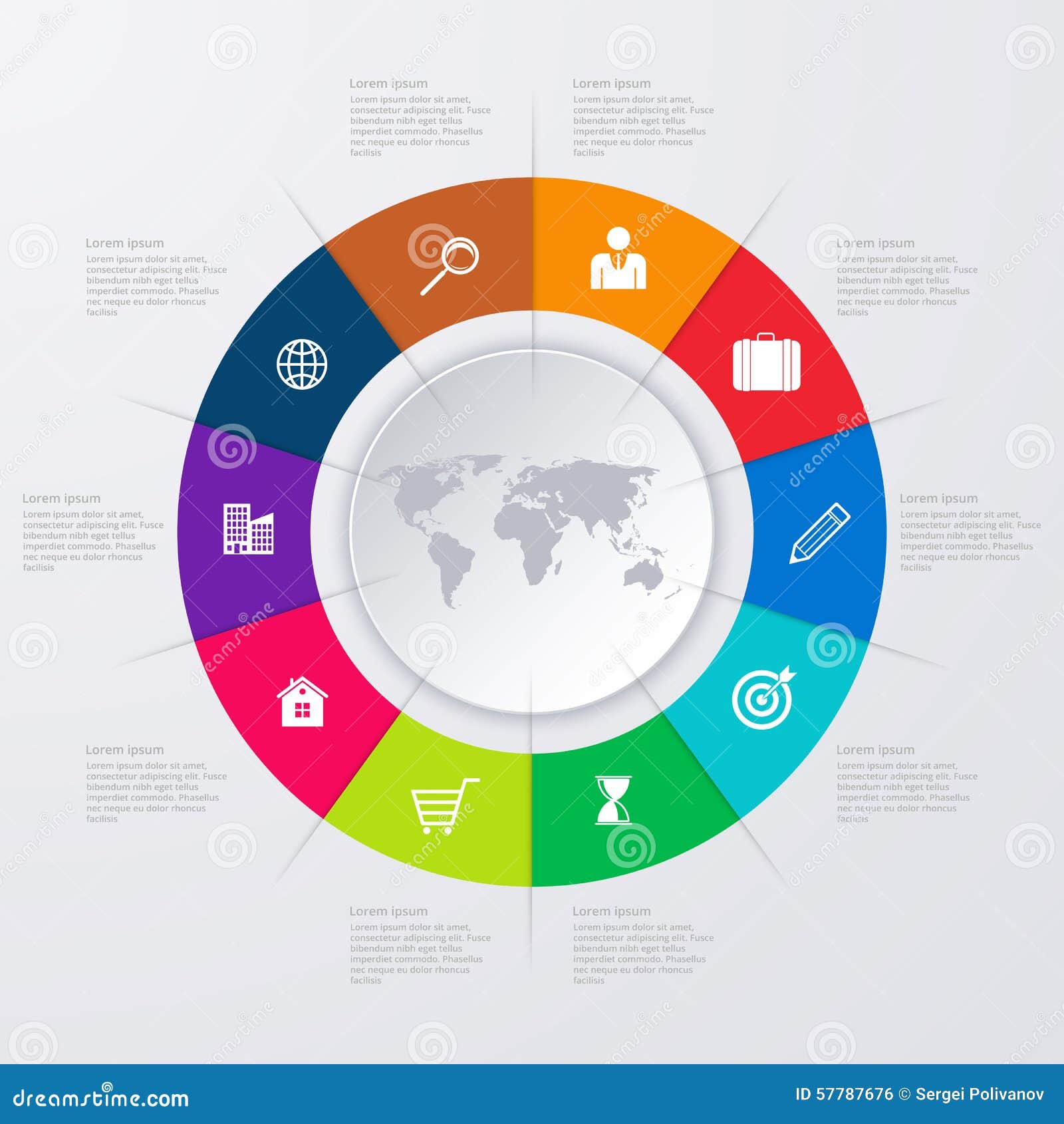 Vector Illustration Infographics Ten Options Stock Vector ...