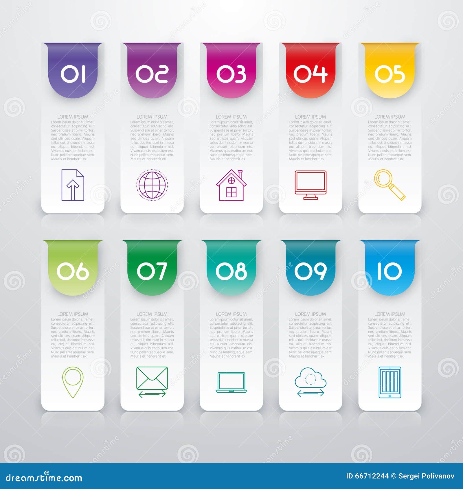 Vector Illustration Infographics Ten Options. Stock Vector ...