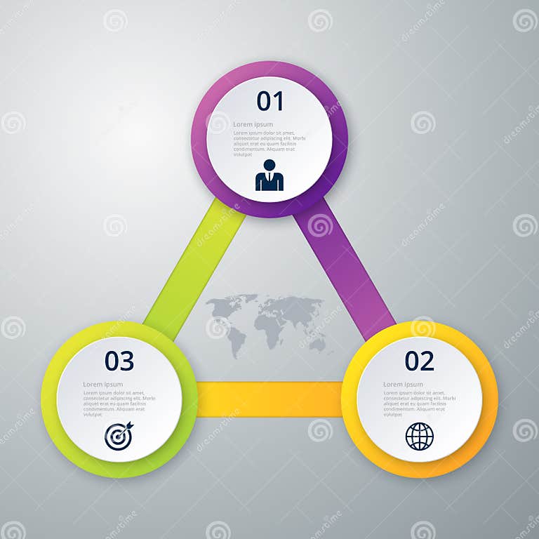Vector Illustration Infographics Three Circles Stock Vector ...