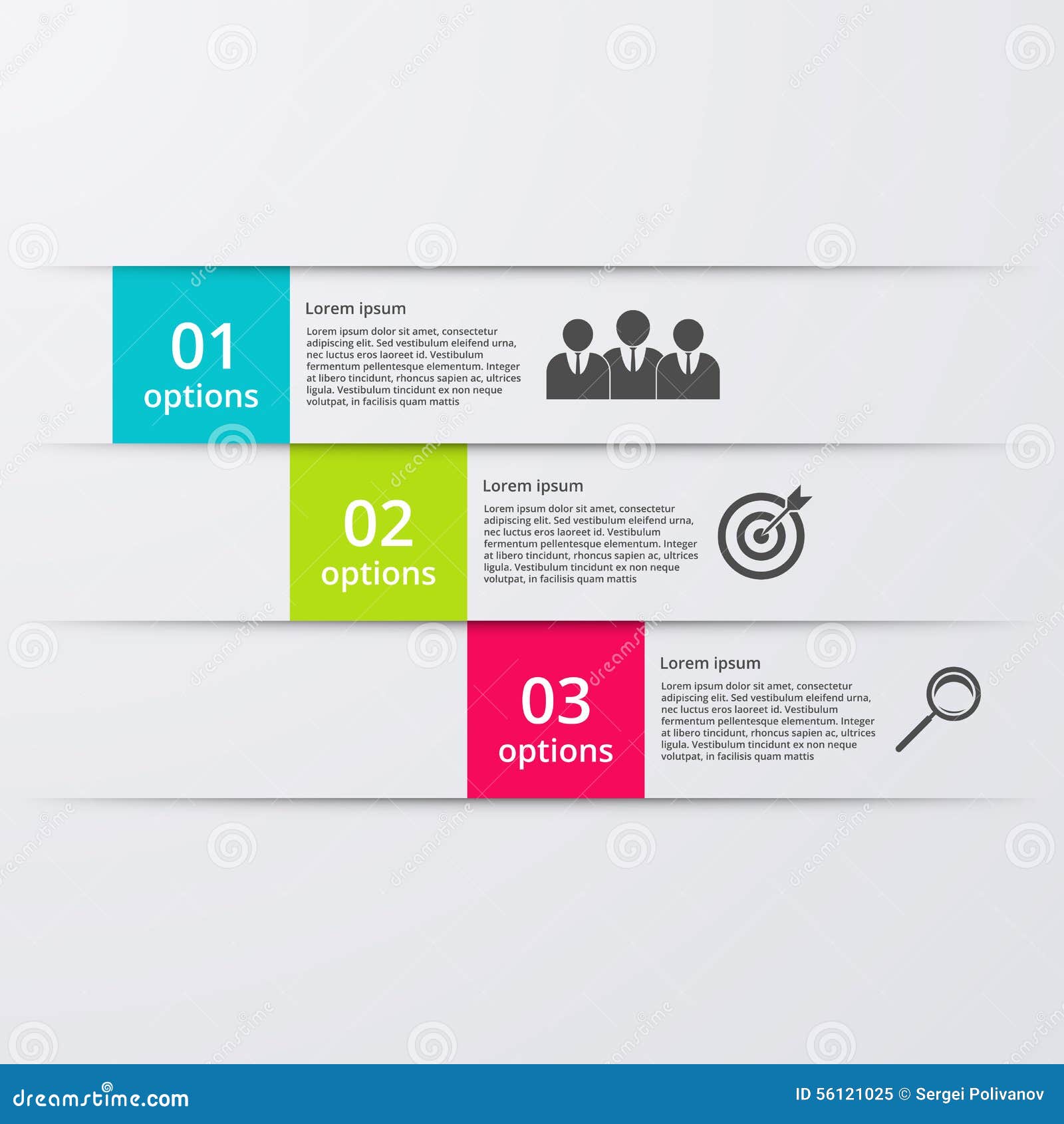 Vector Illustration Infographics Three Options Stock Vector ...