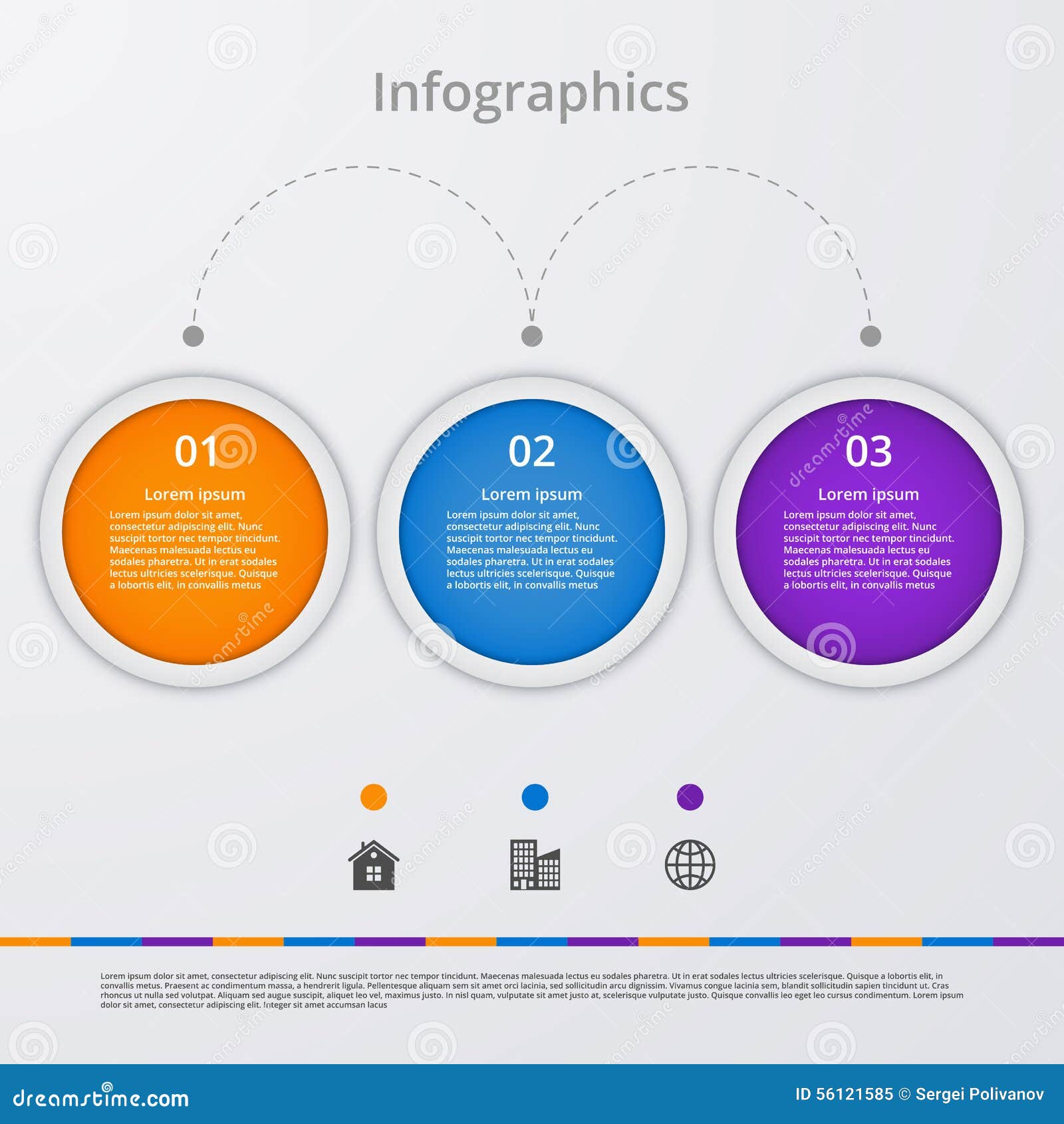 Vector Illustration Infographics Three Options Stock Vector ...
