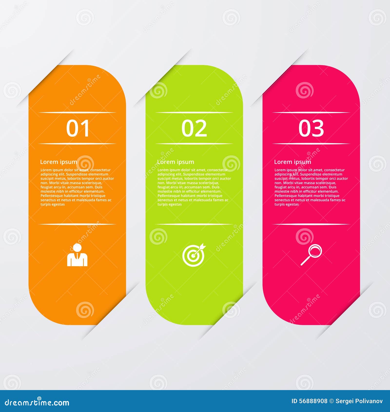 Vector Illustration Infographics Three Options Stock Vector ...