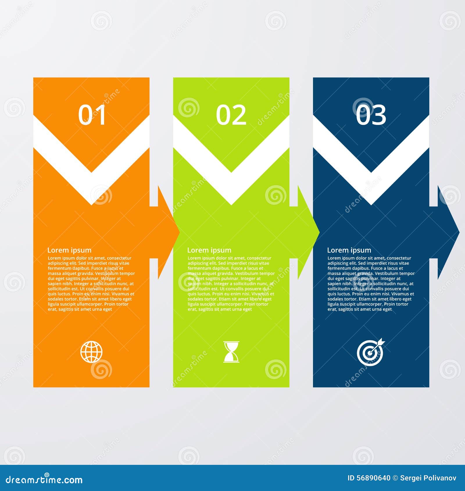 Vector Illustration Infographics Three Options Stock Vector ...