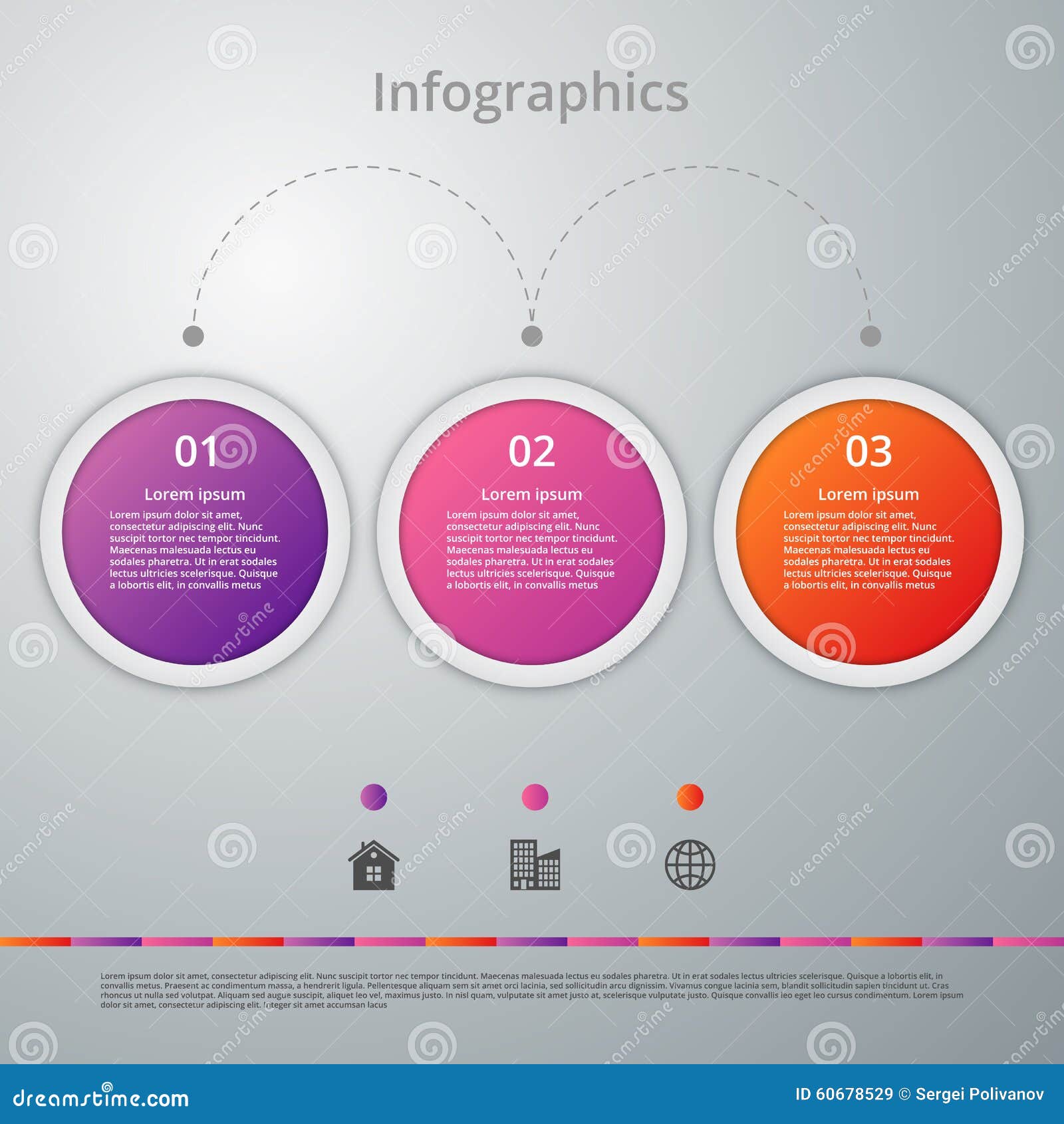 Vector Illustration Infographics Three Options Stock Vector ...