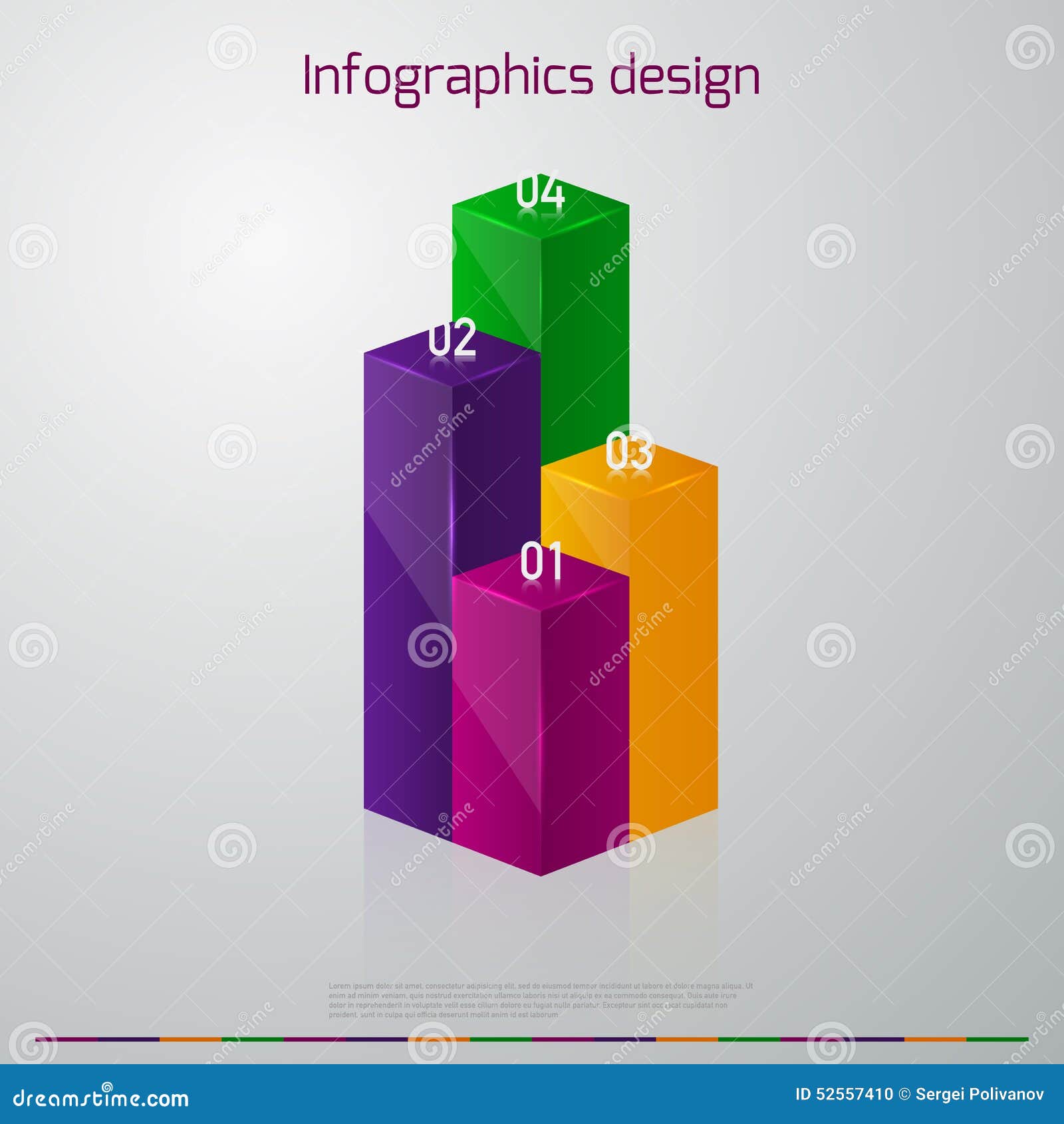 Vector Illustration Infographics Vertical Columns Stock Vector ...