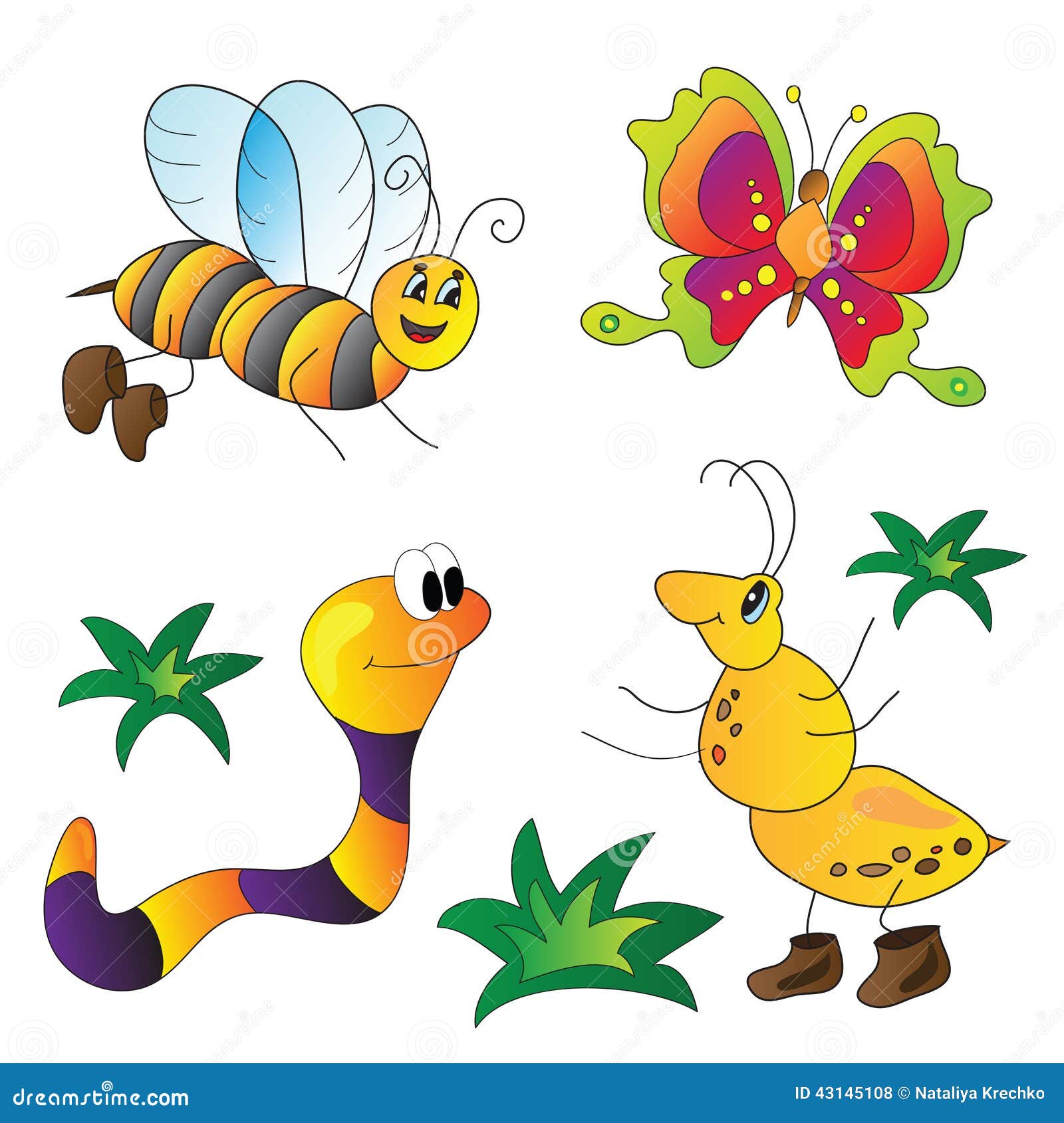 Inchworm Vector Cartoon Illustration | CartoonDealer.com #134092044