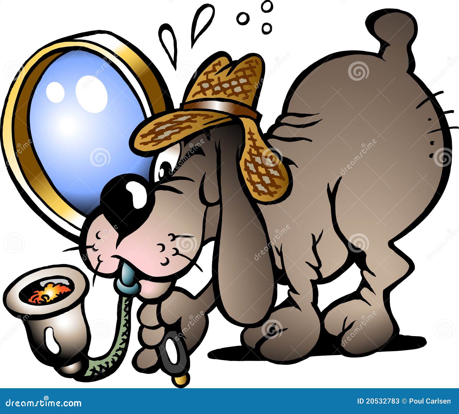 Vector Illustration of an Inspector Dog Stock Vector - Illustration of ...
