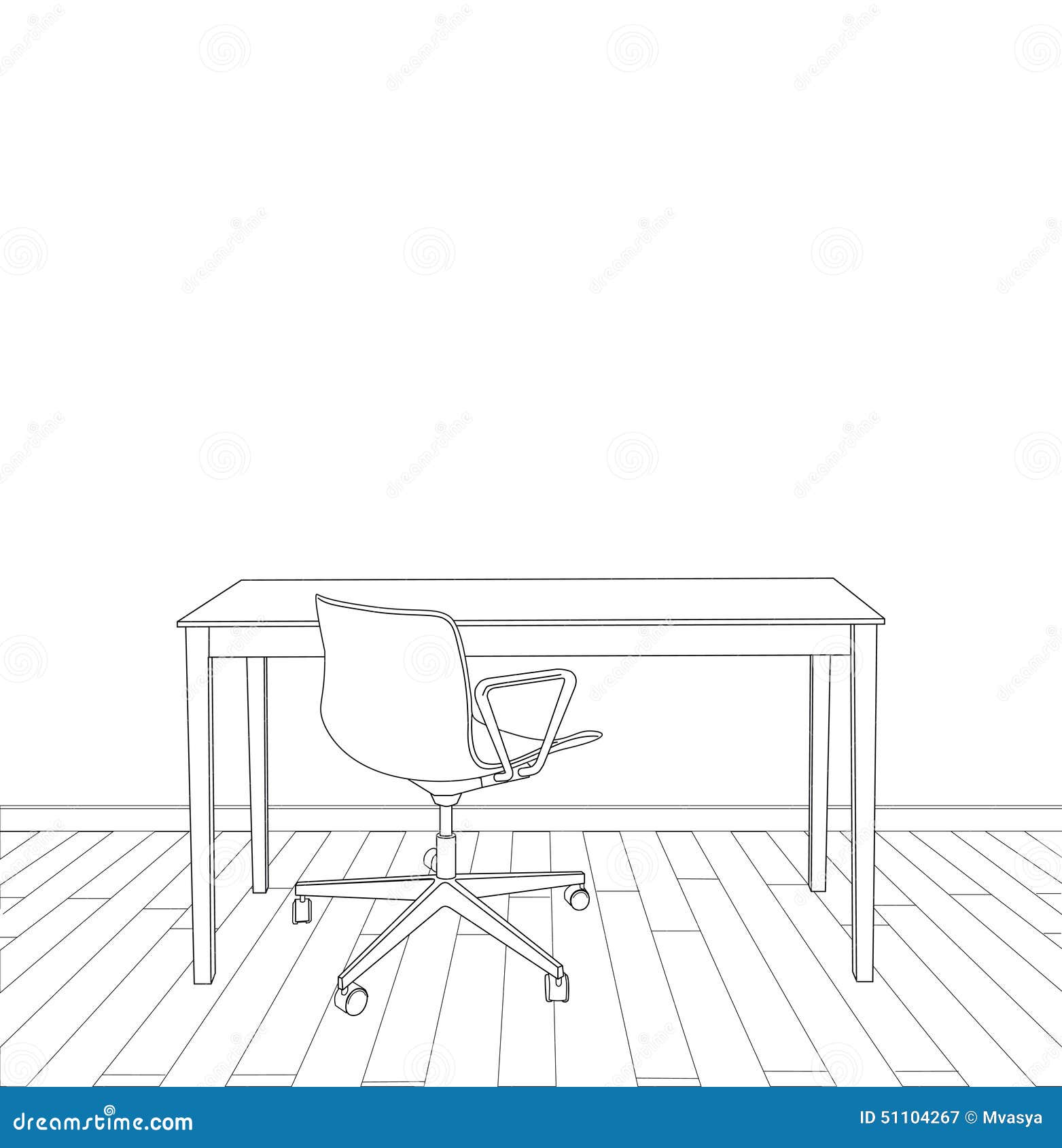 Vector Illustration Interior Office Design Stock Vector - Illustration ...