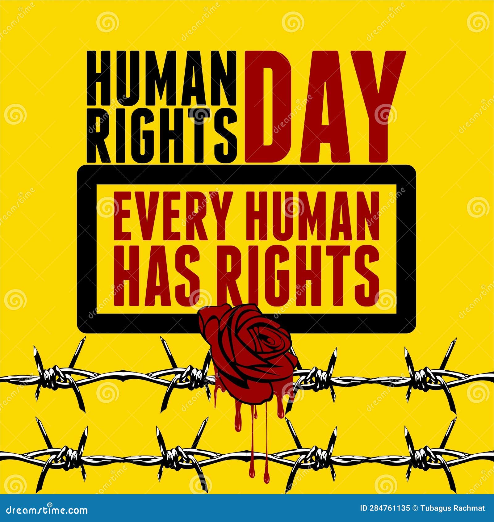 International Human Rights Day Stock Illustration - Illustration of ...