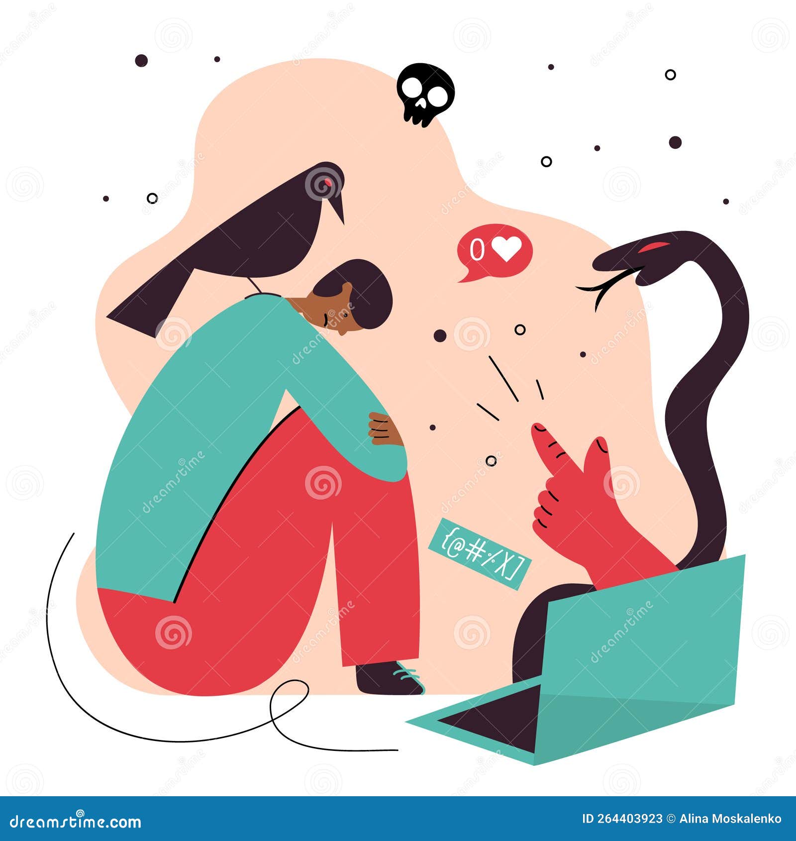 Cyberbullying Network Abuse And Harassment Concept. Cyber Bullying ...