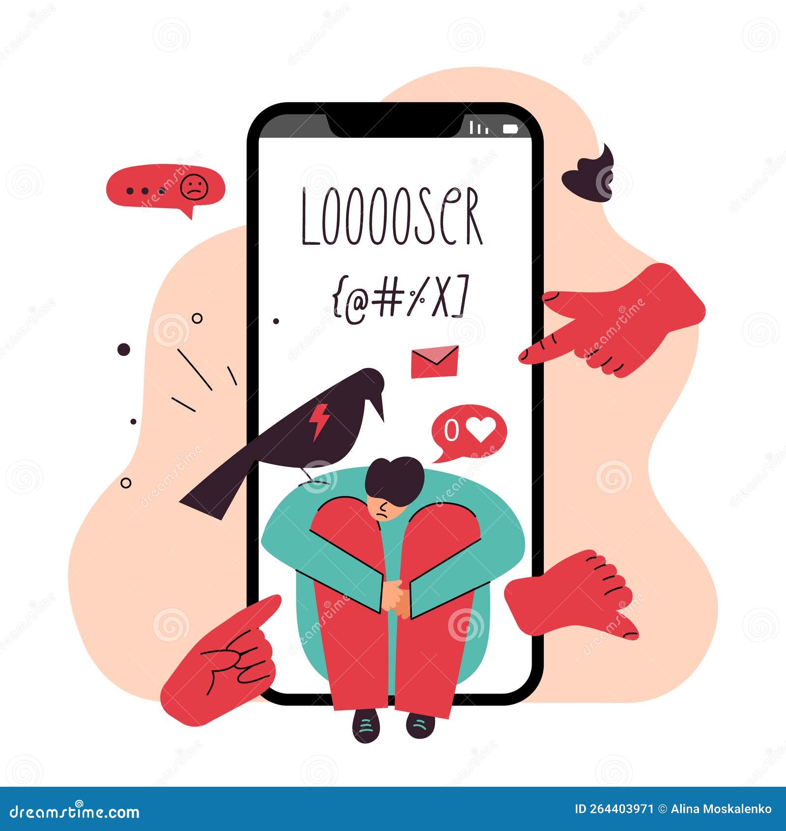 Social Shaming And Guilt Concept. Disgrace And Intimidation, Human ...