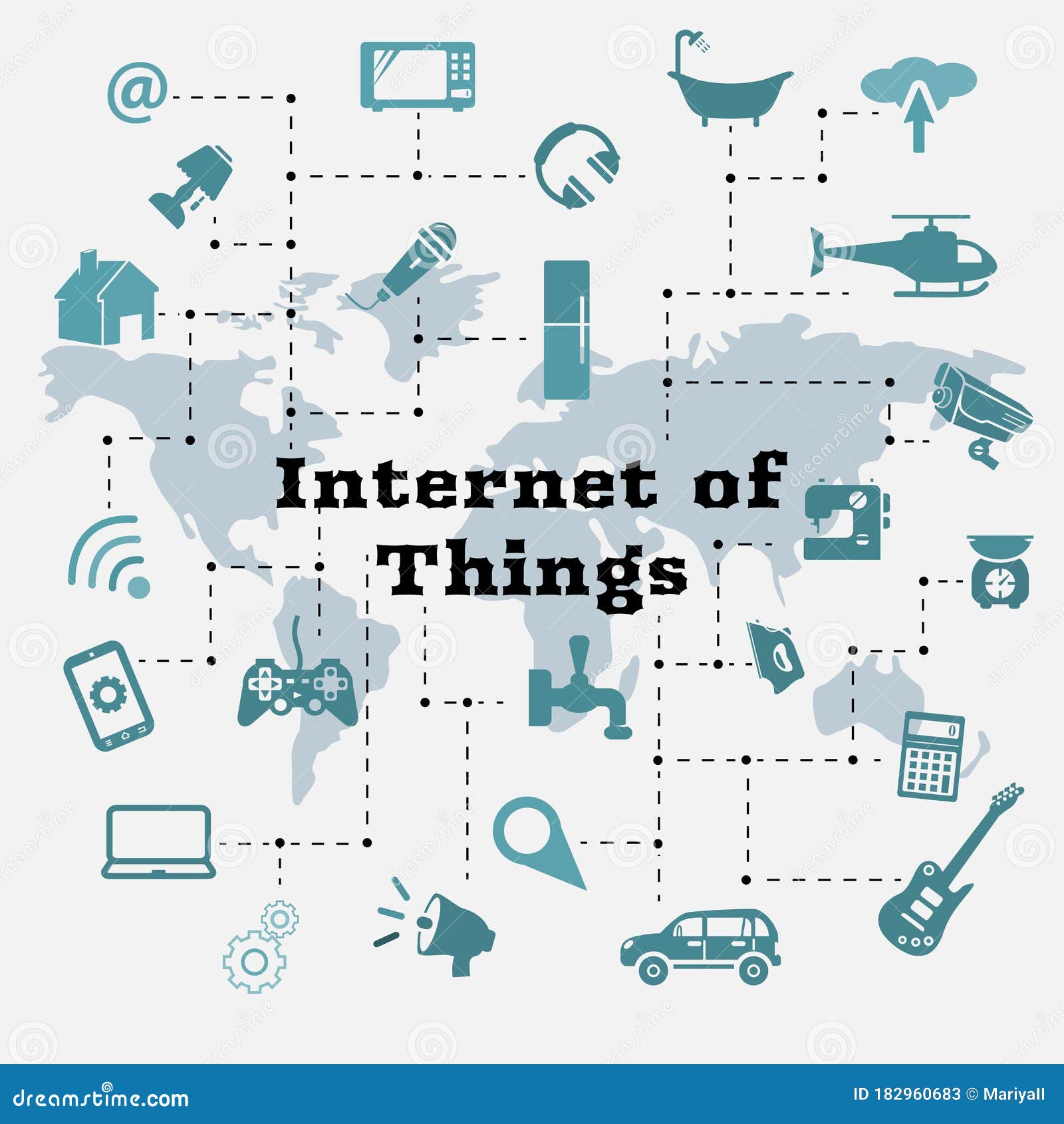 Vector Illustration of Internet of Things. Stock Vector - Illustration ...