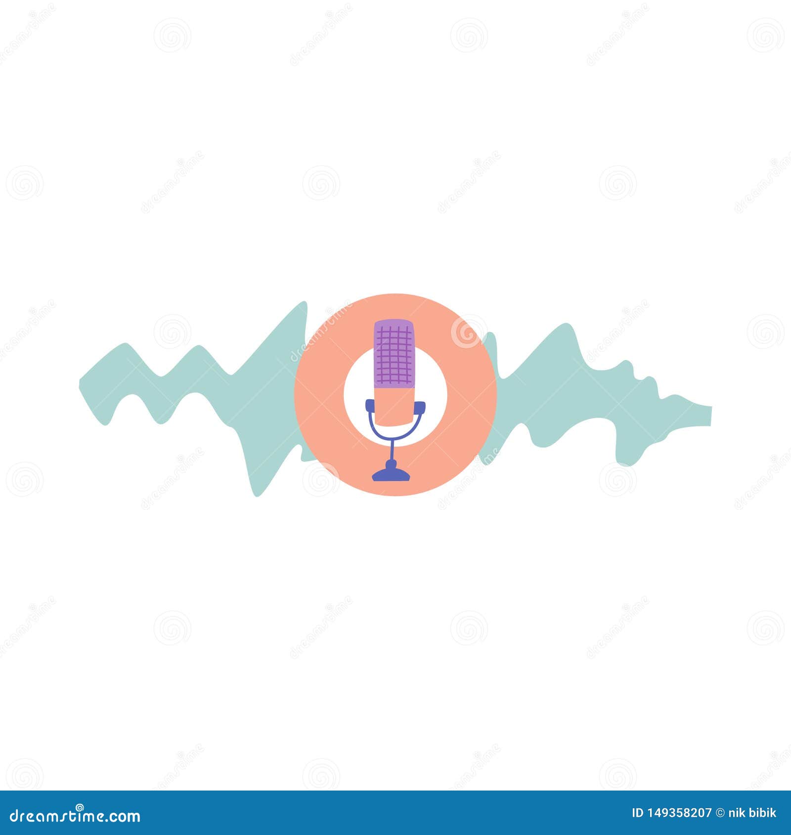 Vector Illustration Internet Voice Chat Cartoon. Stock Vector ...