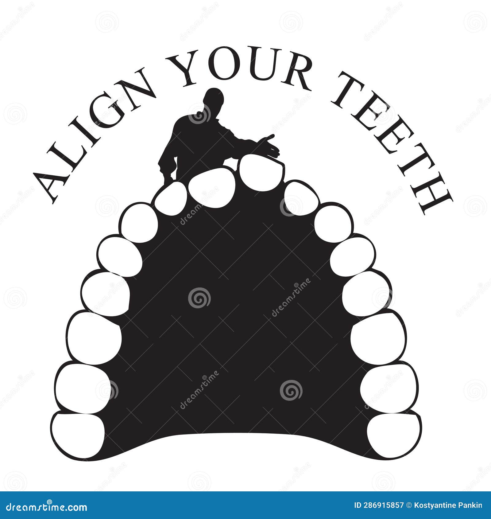Align Your Teeth stock vector. Illustration of cartoon - 286915857