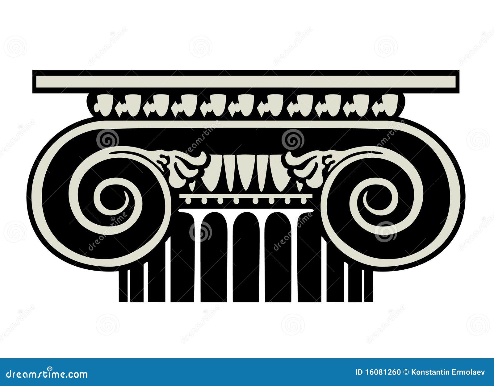 Vector Illustration Ionic Column Stock Illustration - Illustration of ... Vector Illustration Ionic Column Stock Illustration - Illustration of ...