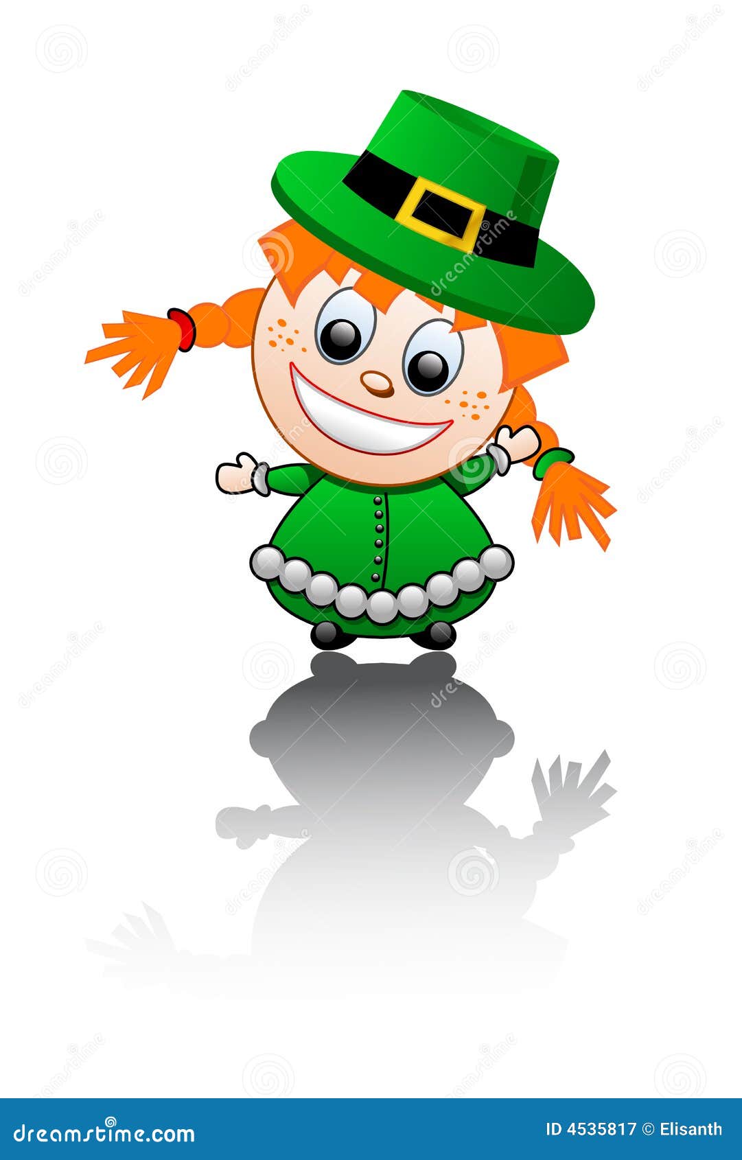 Vector Illustration on an Irish Girl Stock Vector - Illustration of ...