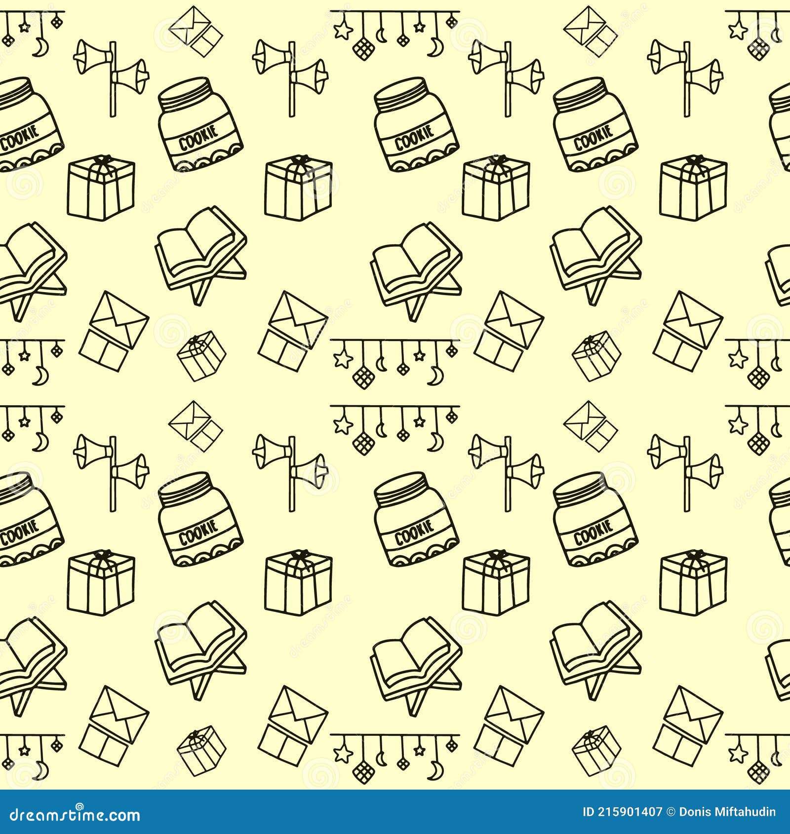 Islamic Doodle Pattern Vector Stock Vector - Illustration of turkish ...