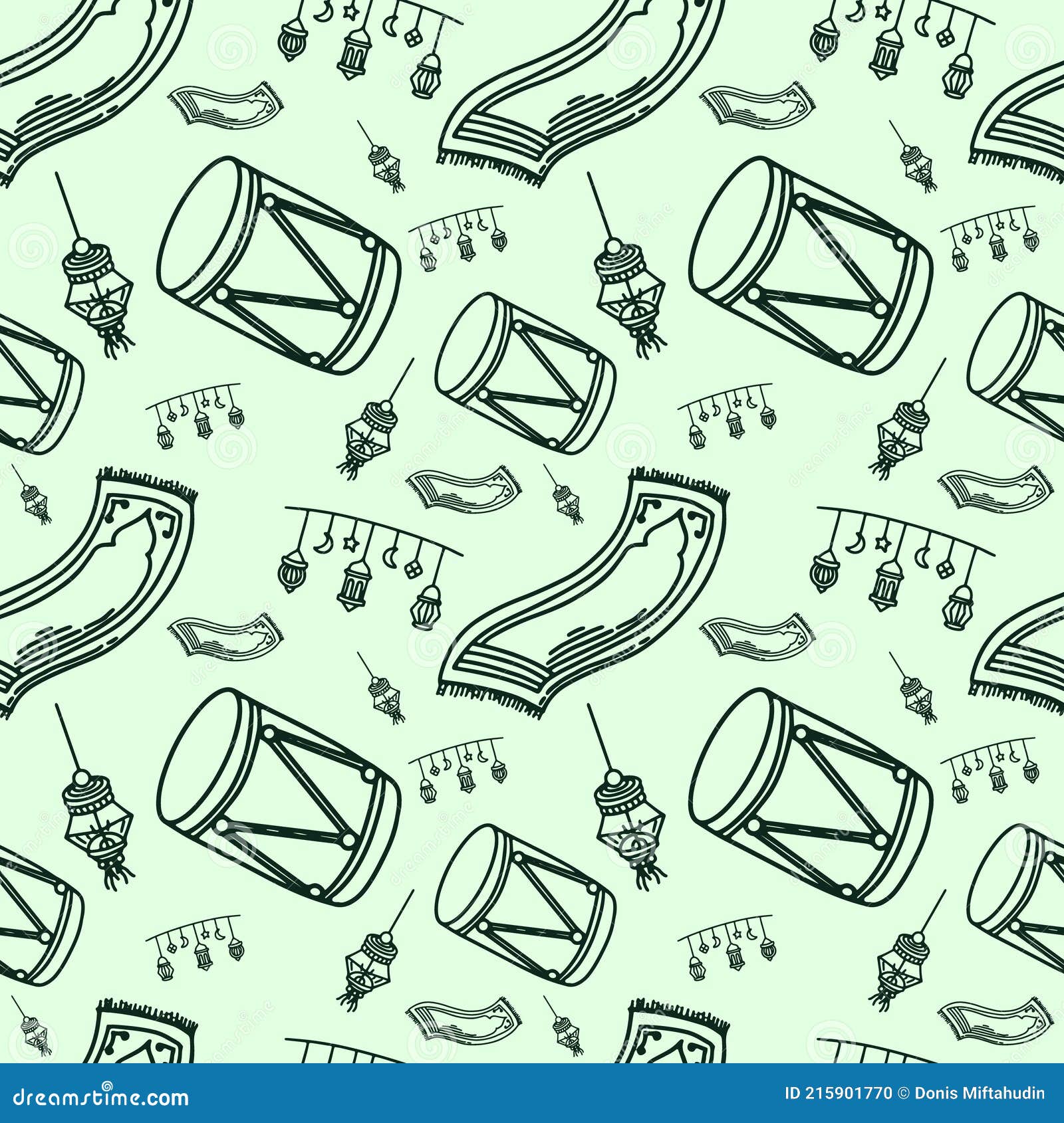 Islamic Doodle Pattern Vector Stock Vector - Illustration of ethnic ...