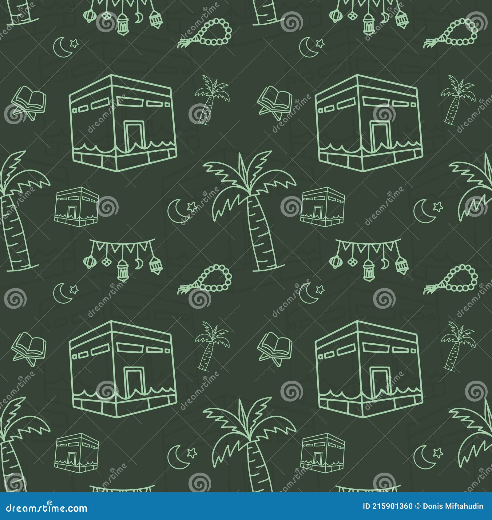 Islamic Doodle Pattern Vector Stock Vector - Illustration of element ...