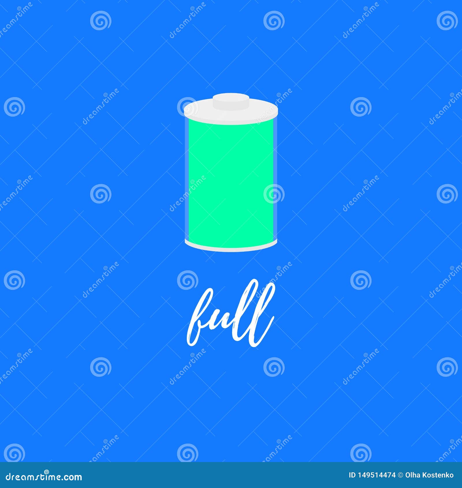 Isolated Battery Icon. Full Fuel Sign Stock Vector - Illustration of ...