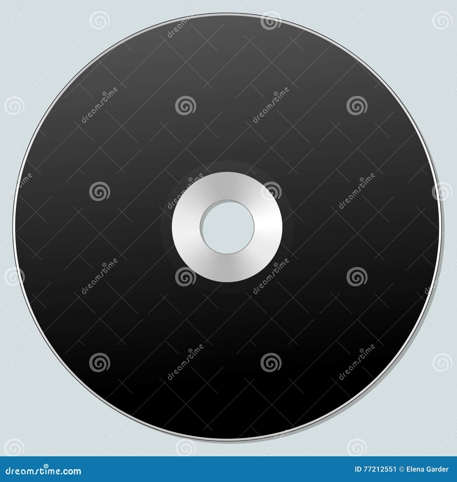 Vector Illustration of Isolated Blank Compact Disc CD or DVD. Realistic Style. Stock Vector ...
