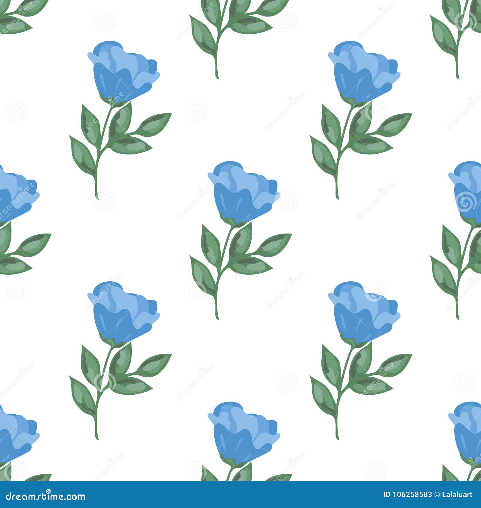Vector Illustration of Isolated Blue Rose Stock Vector - Illustration ...