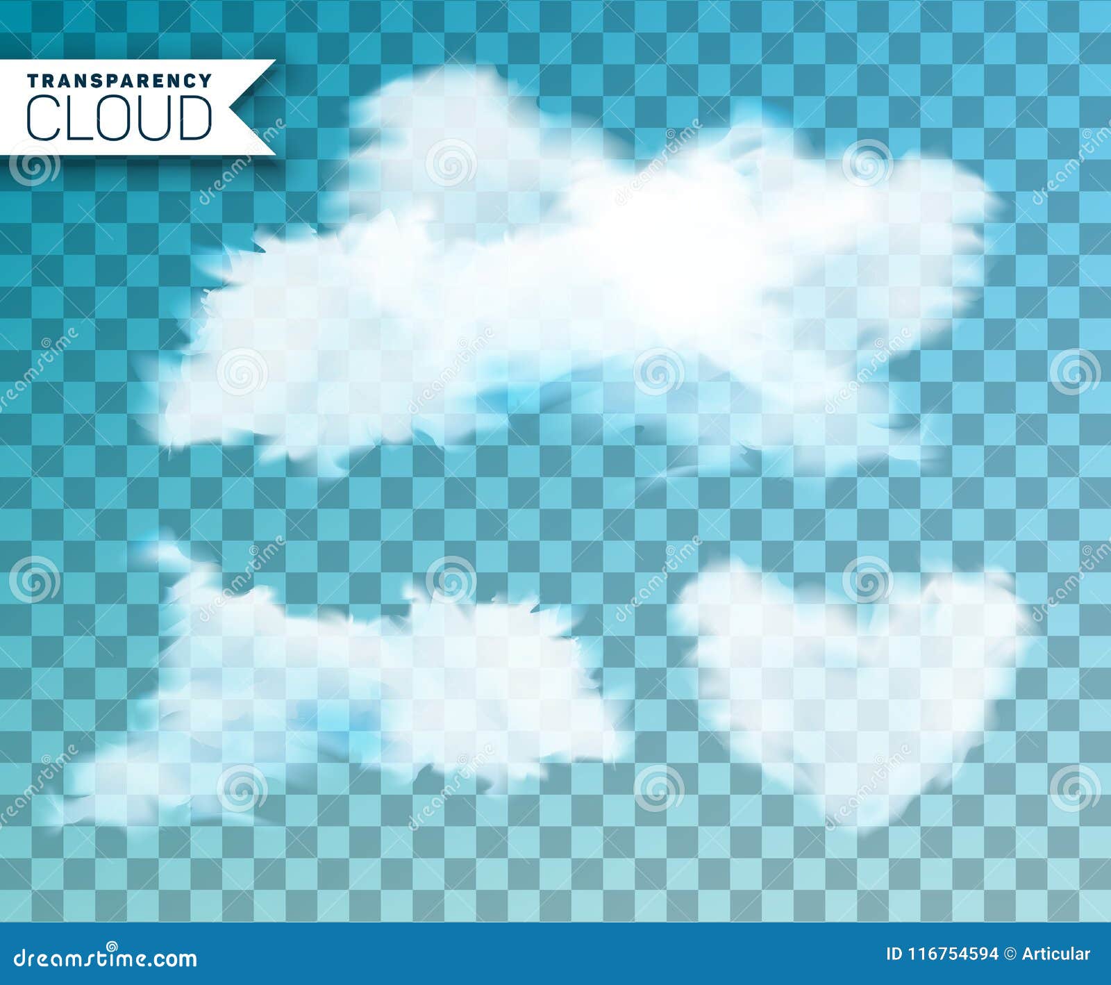 Vector Illustration of Isolated Cloud Set on Transparent Background ...