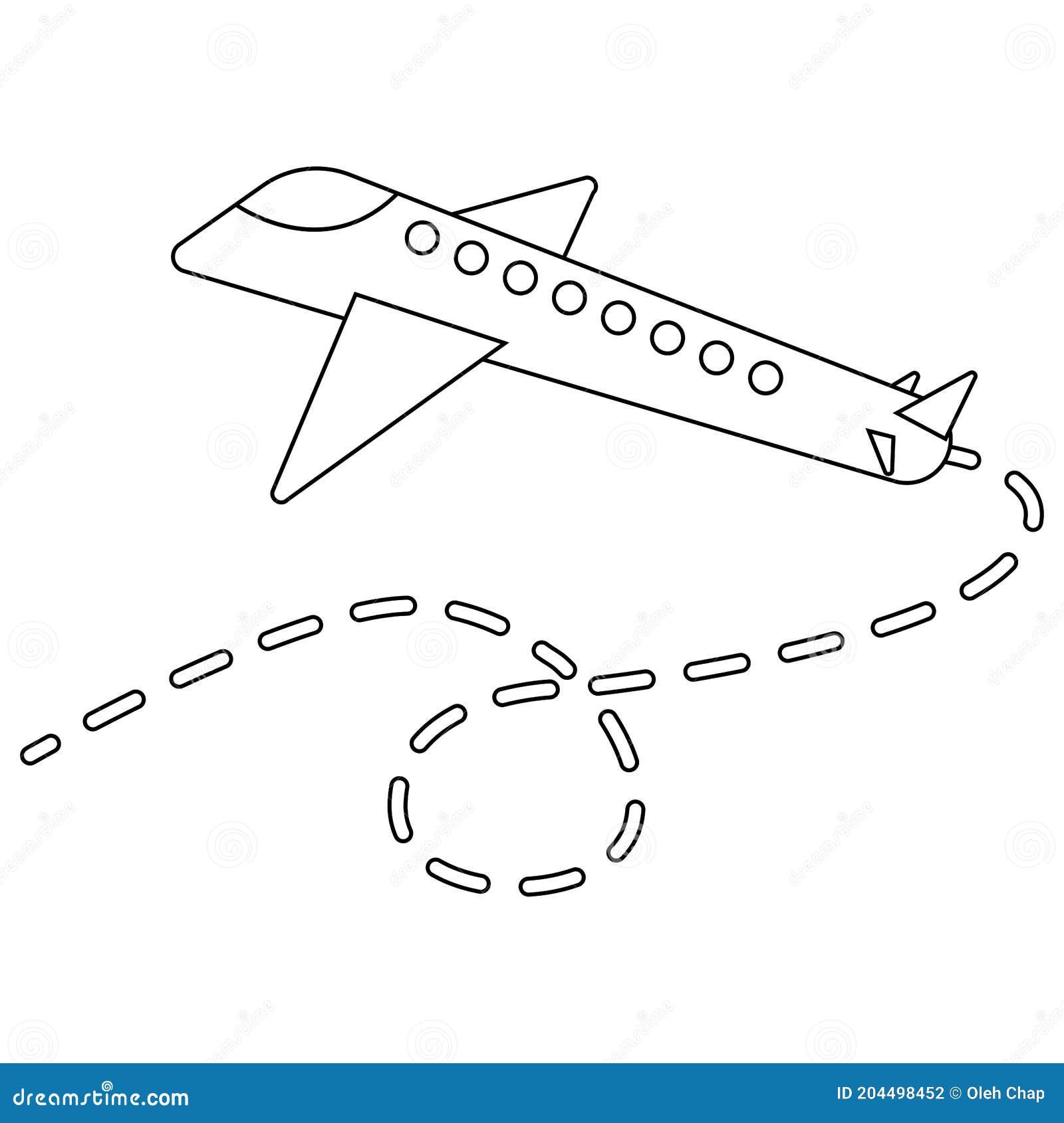 Doodle Airplane And Earth Or Globe Illustration Cartoon Vector ...