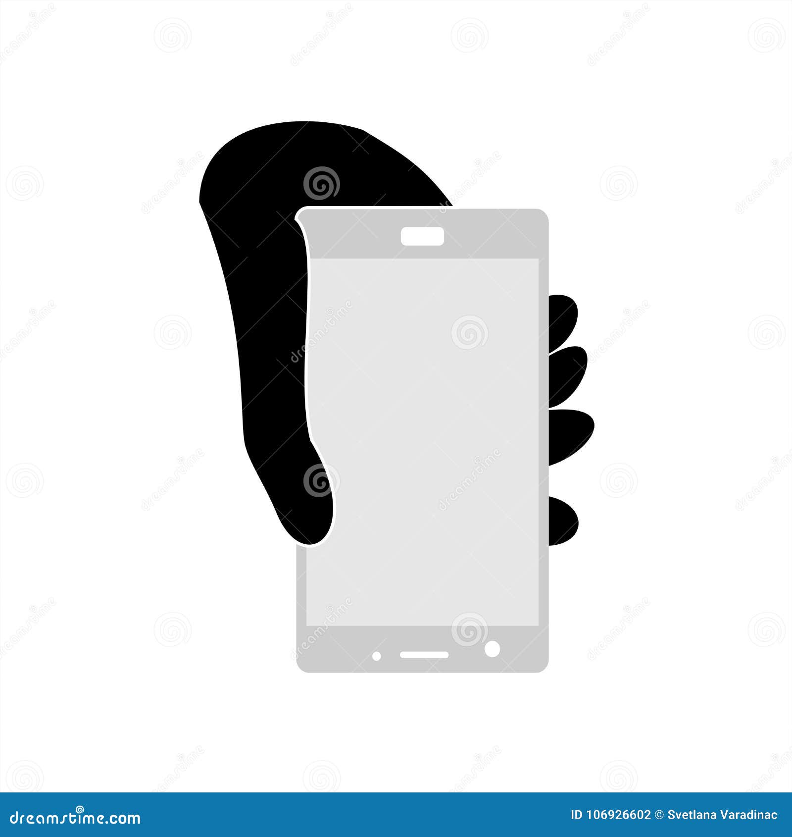 Hand Holding Phone Icon for Business Communication. Stock Vector ...