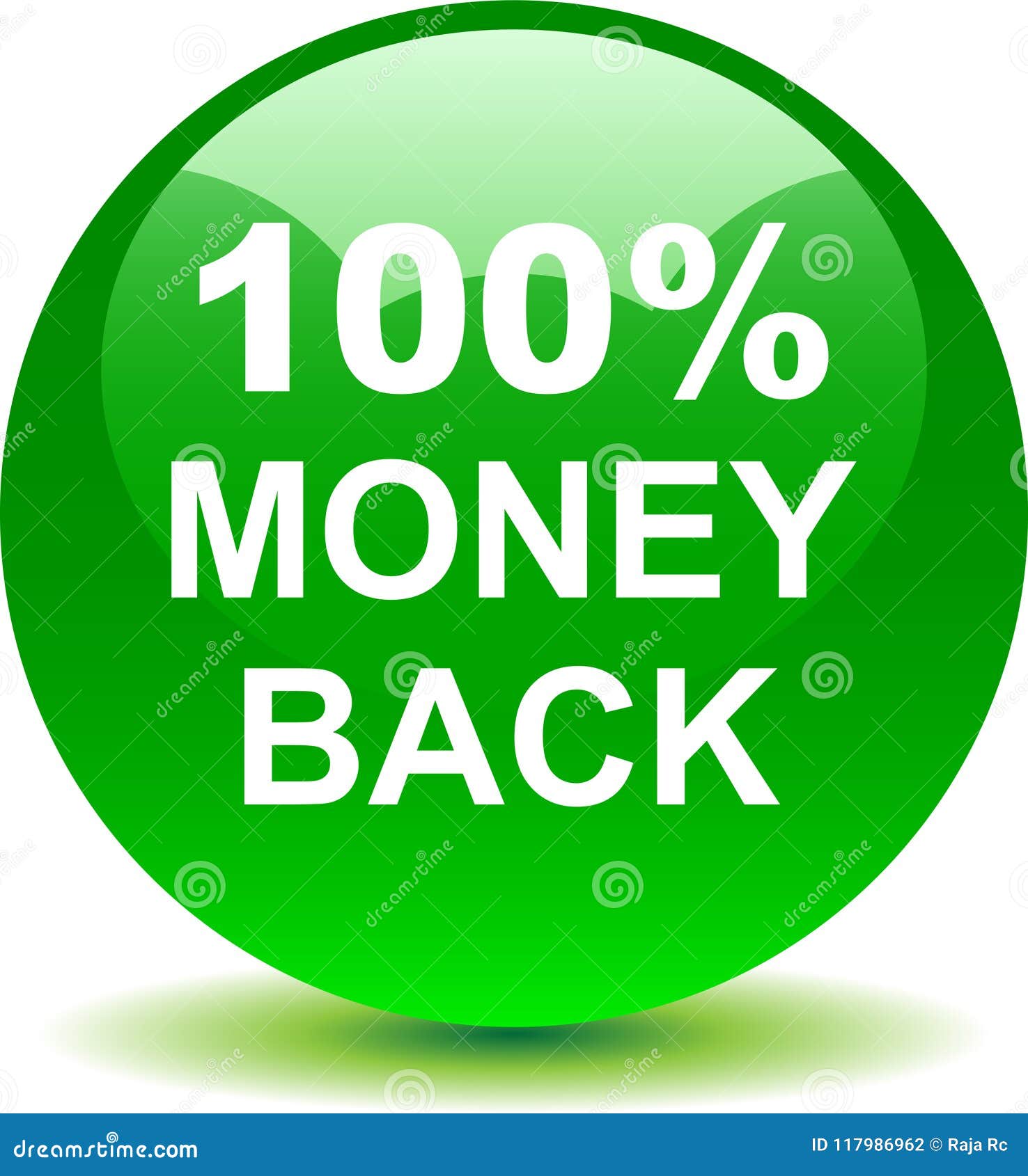 Money Back Button Web Icon Green Stock Vector - Illustration of green ...