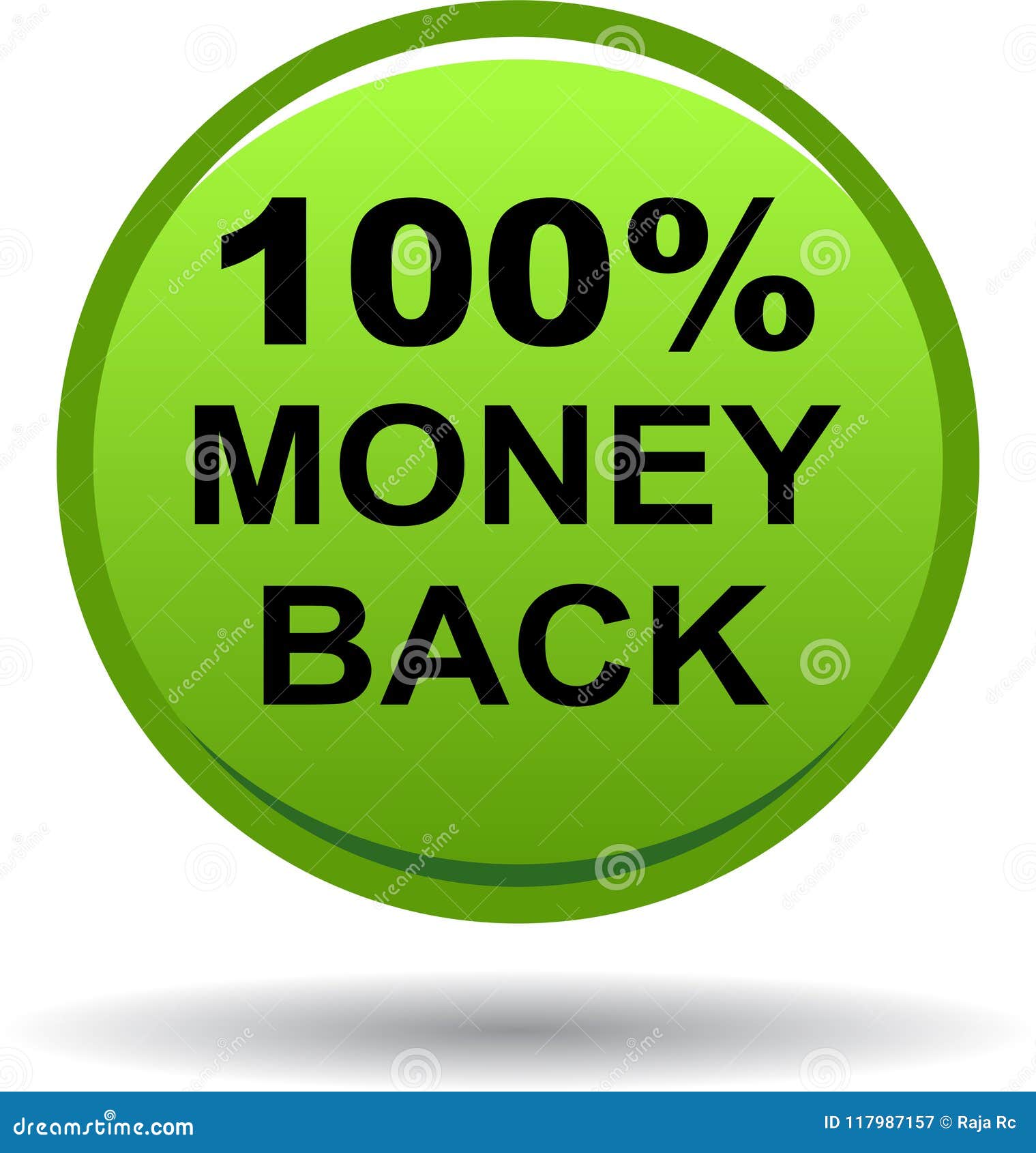 Money Back Button Web Icon Green Stock Vector - Illustration of ...