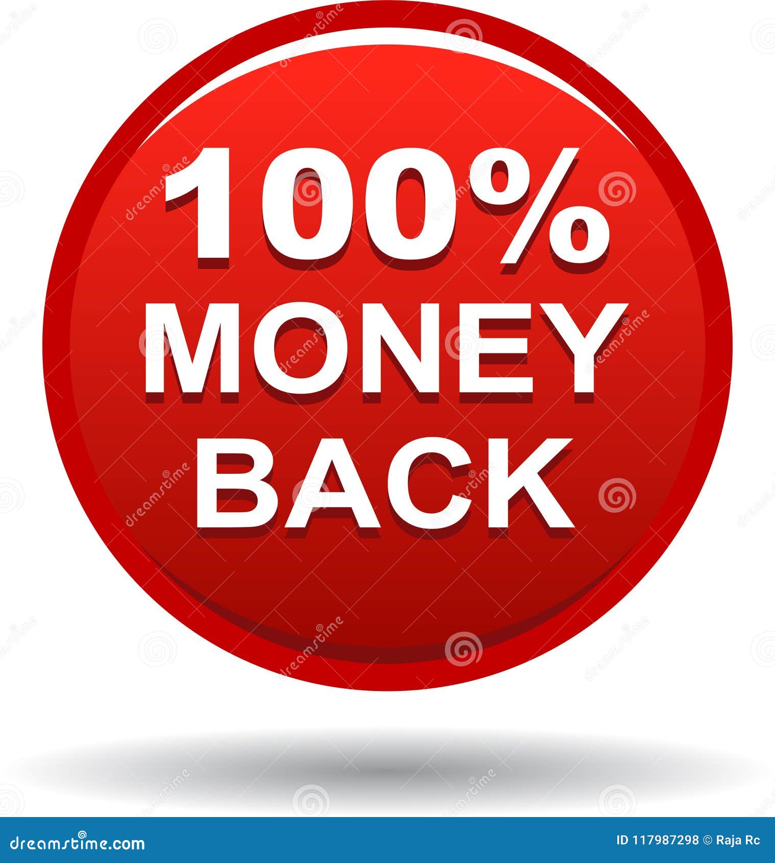 Money Back Button Web Icon Red Stock Vector - Illustration of buttons ...