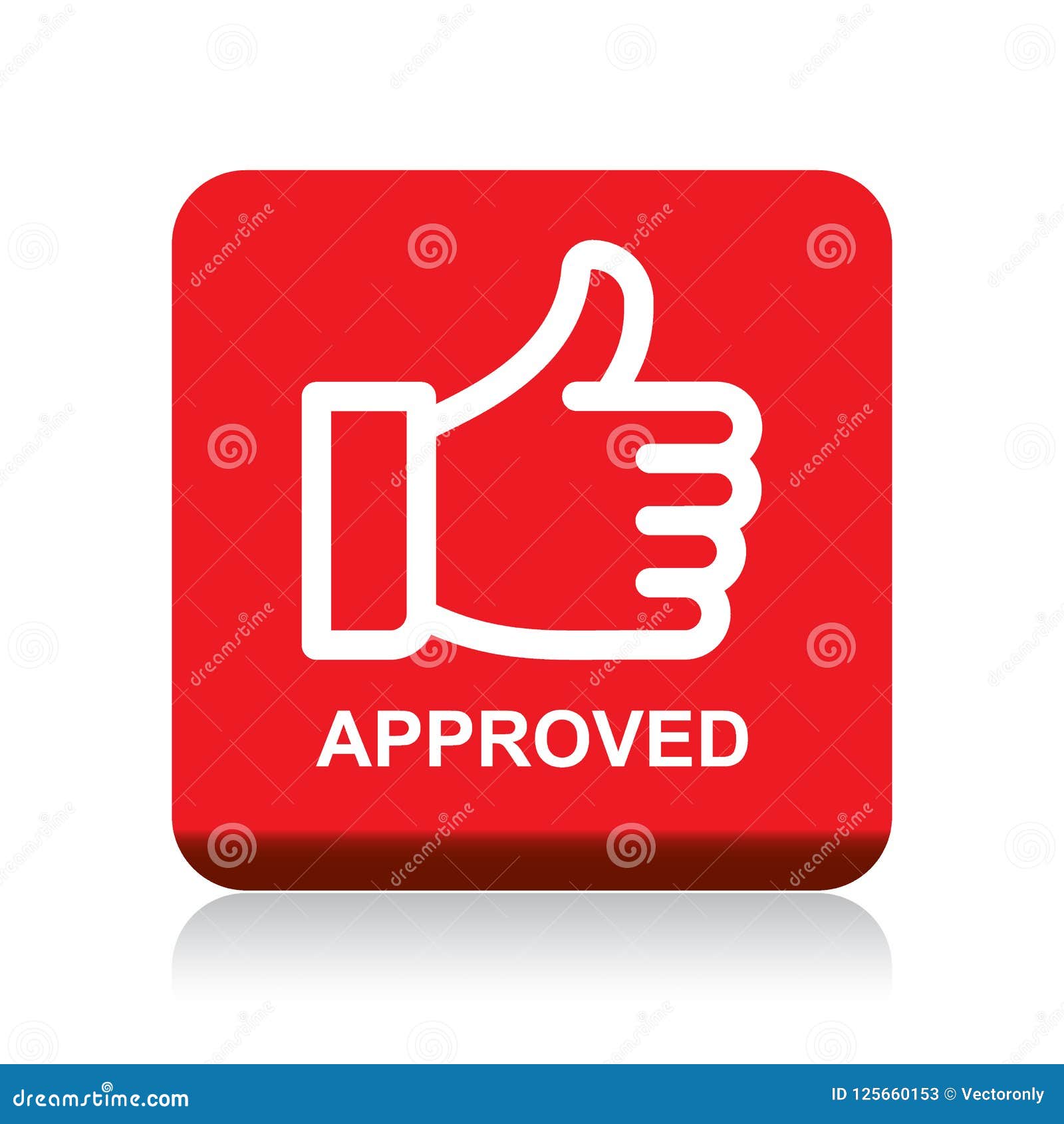 Approved Thumbs Up Stamp Cartoon Vector | CartoonDealer.com #139485659