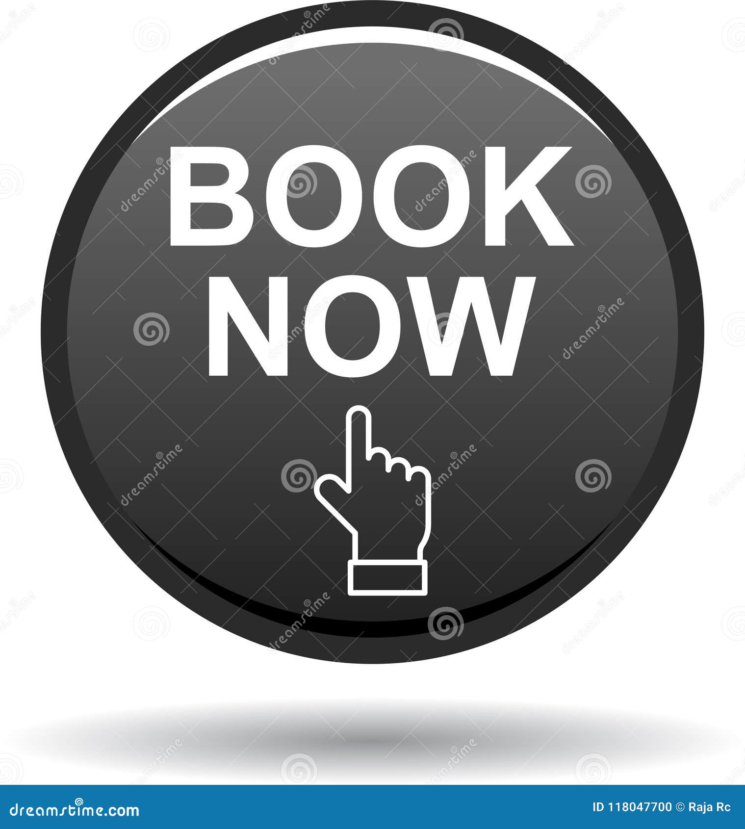 Book Now Icon Web Button Black Stock Vector - Illustration of classic ...