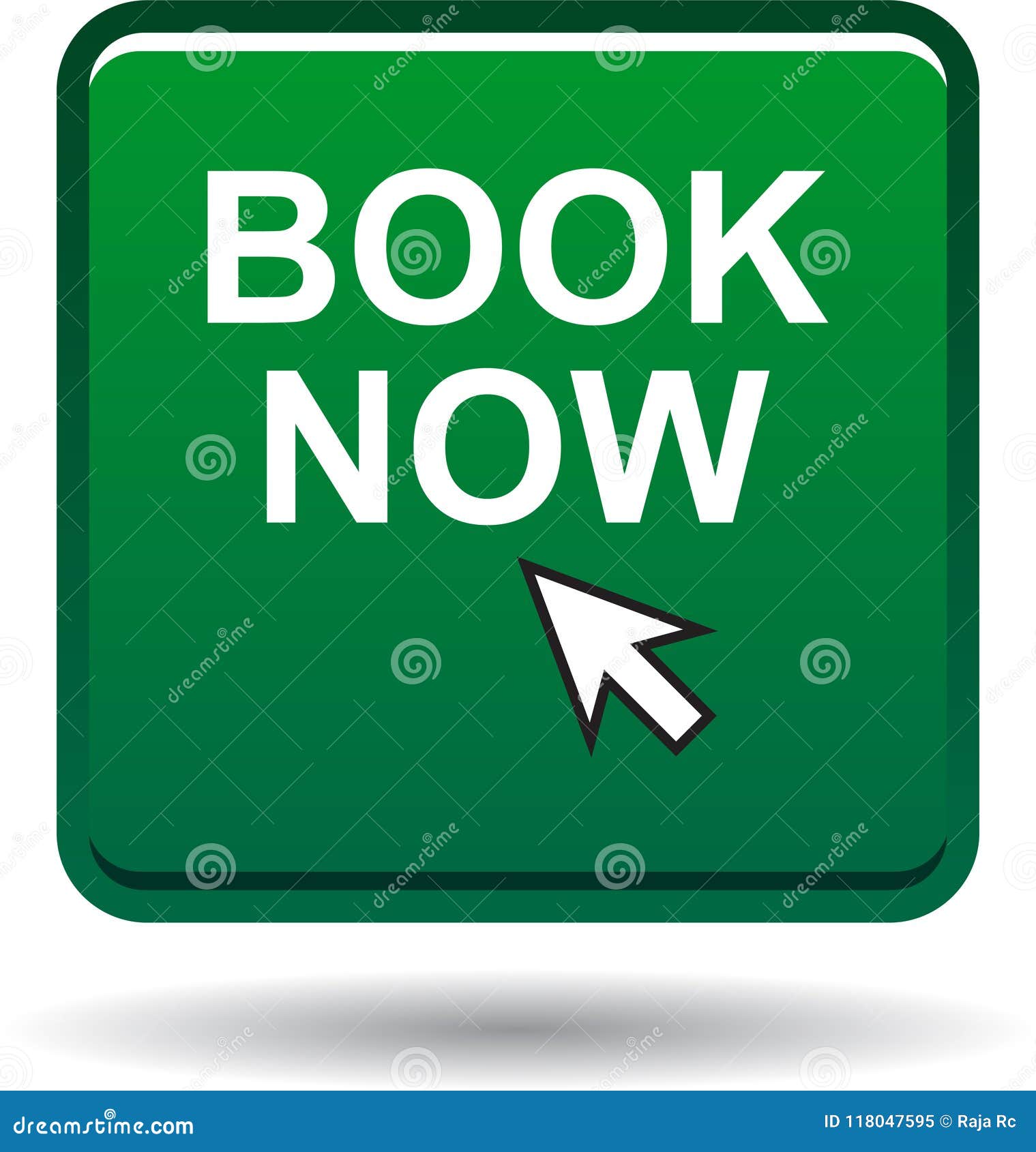 Book Now Icon Web Button Green Stock Vector - Illustration of element ...