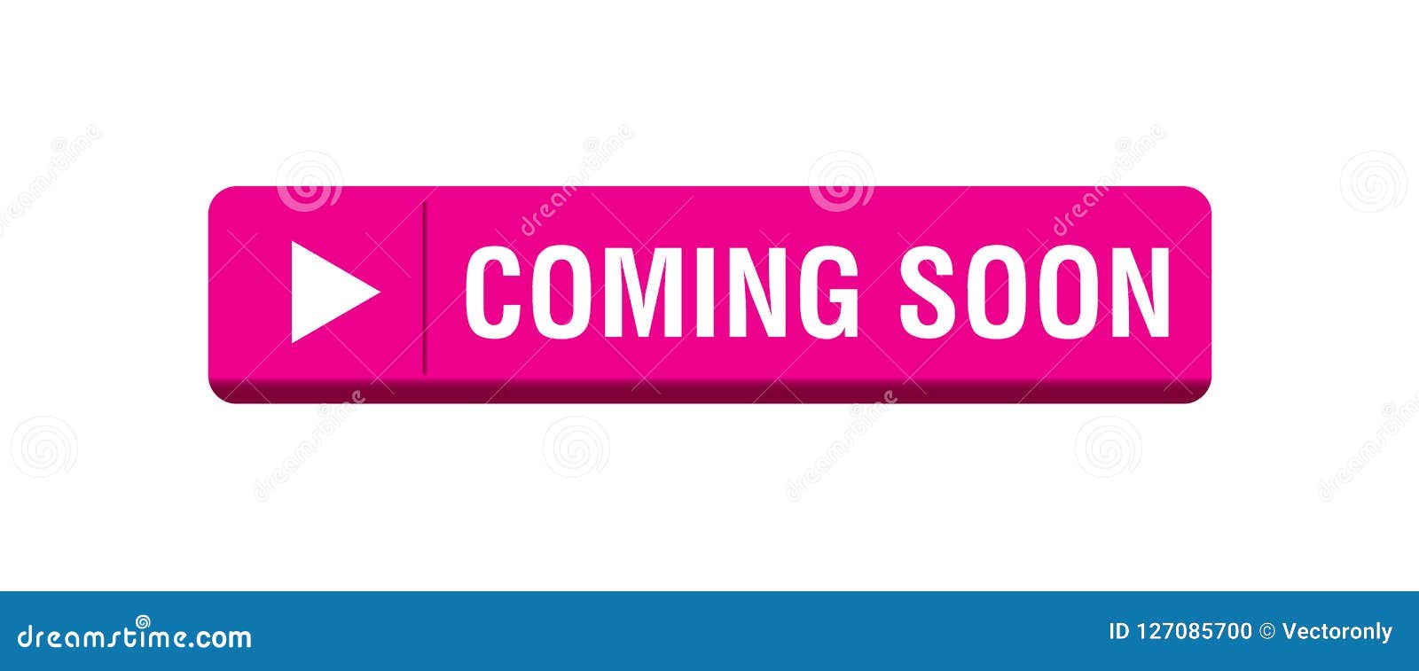 Coming soon button stock vector. Illustration of logo - 127085700