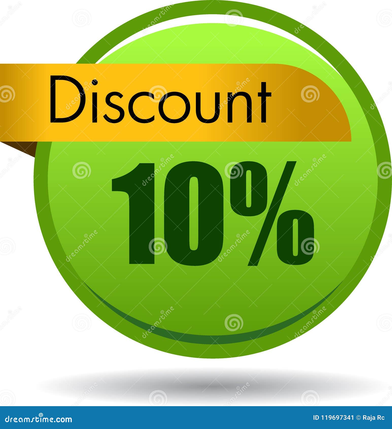 10 Discount Web Button Icon Stock Vector - Illustration of concept ...