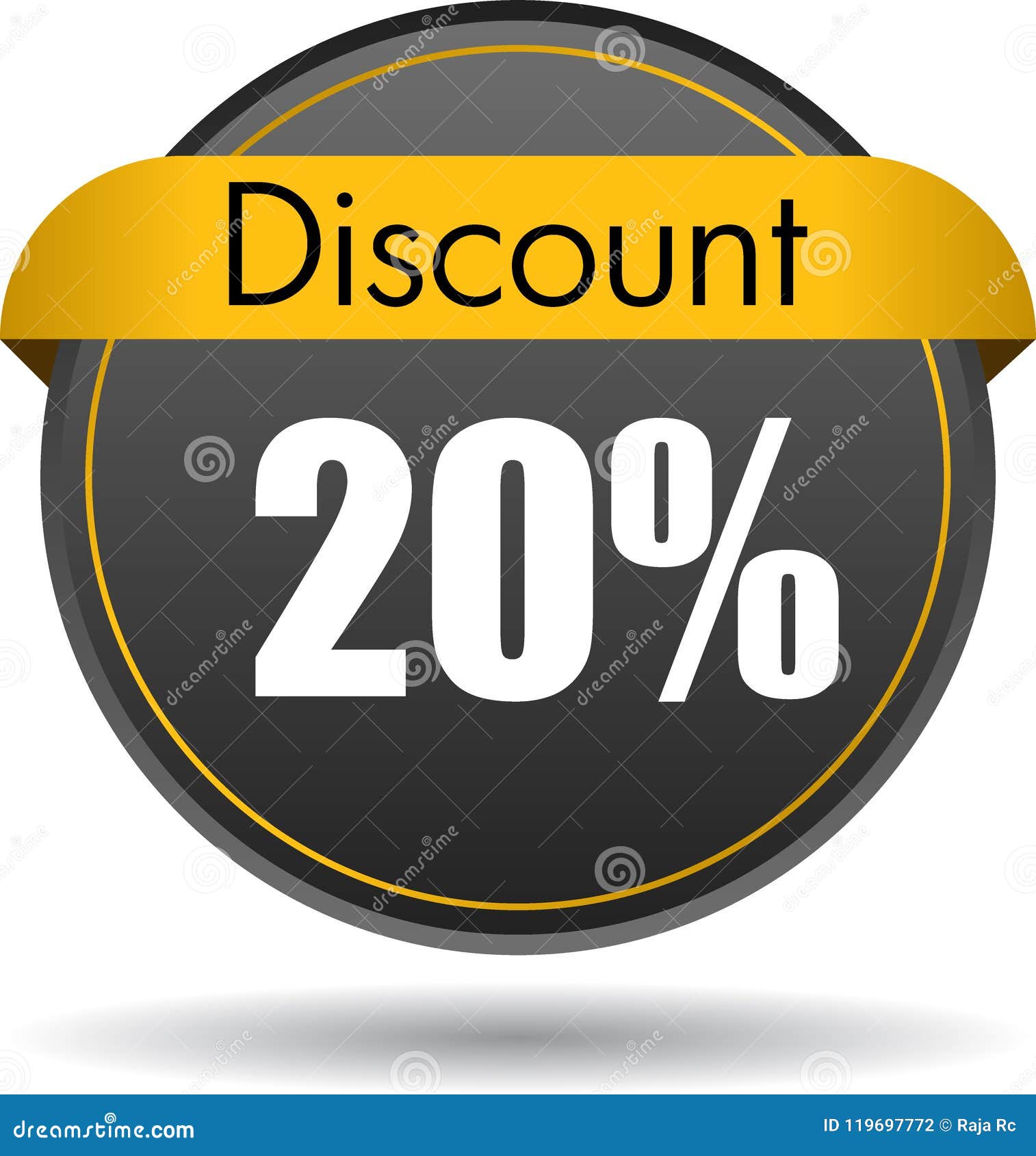 20 Discount web icon stock vector. Illustration of concept - 119697772