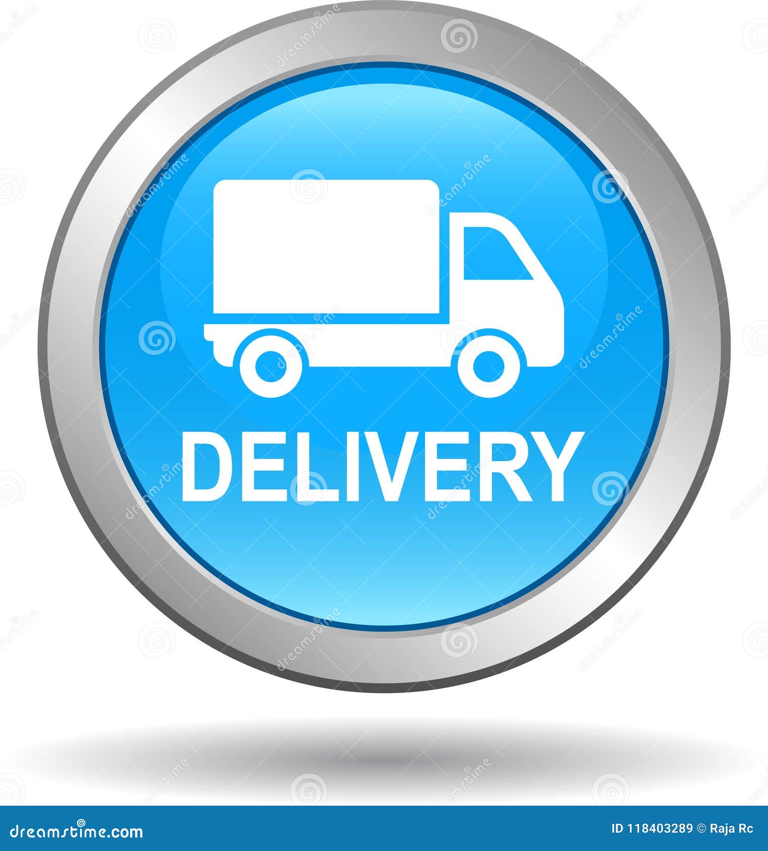 Free delivery web button stock vector. Illustration of distribution ...