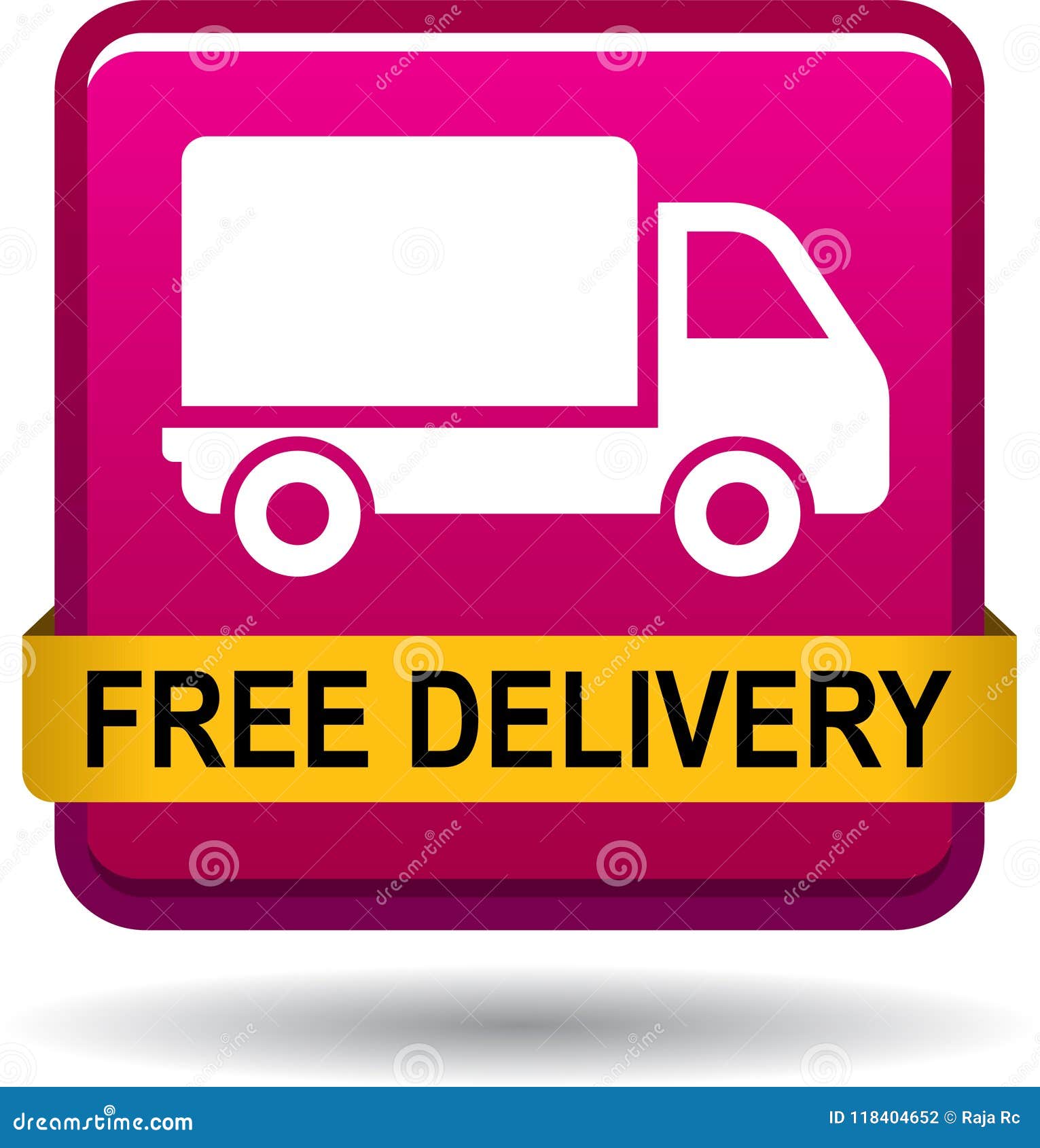 Free delivery web button stock vector. Illustration of booking - 118404652